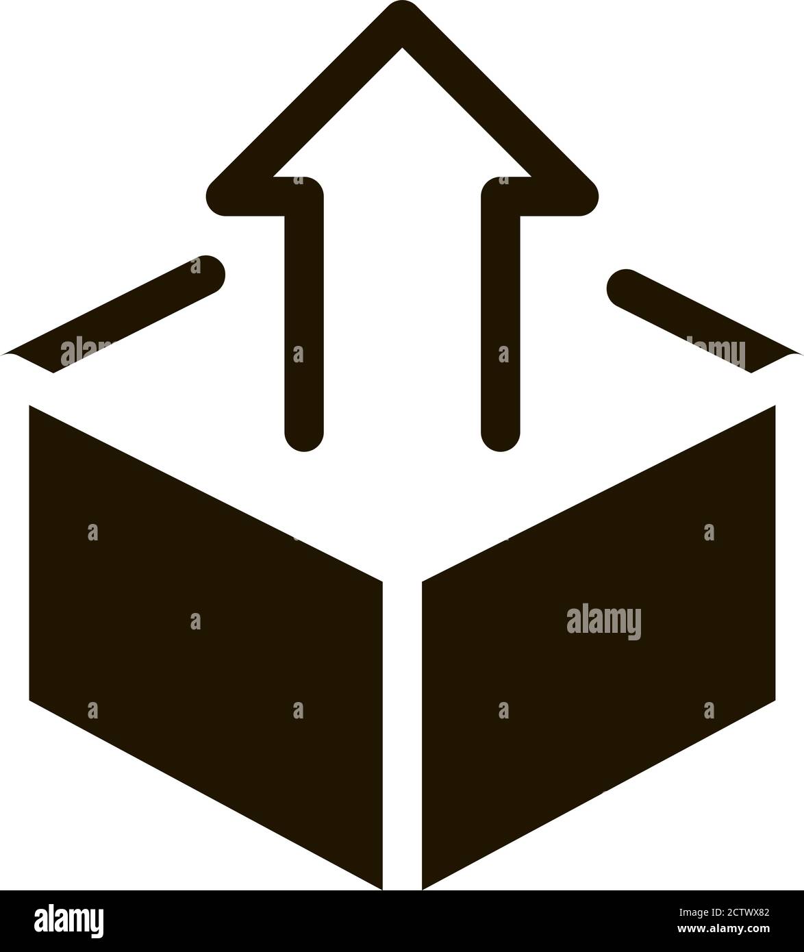 Box Container With Arrow Agile Element glyph icon Stock Vector Image ...