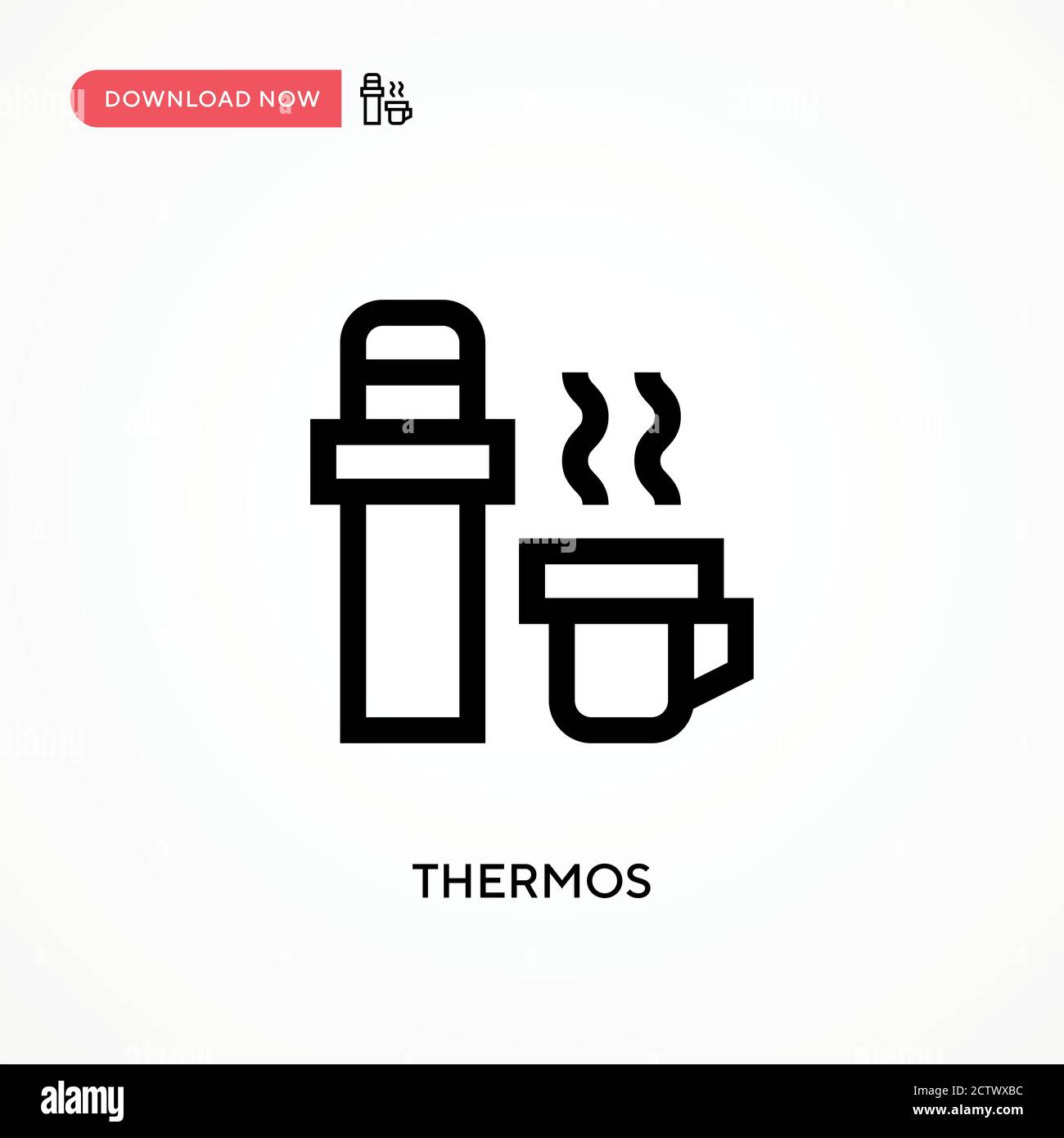 Thermos vector icon. . Modern, simple flat vector illustration for web site or mobile app Stock ...