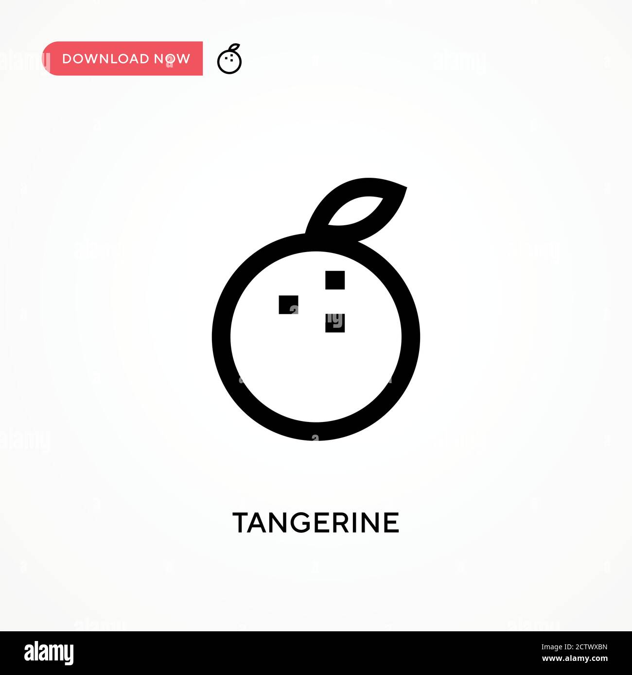 Tangerine vector icon. . Modern, simple flat vector illustration for ...