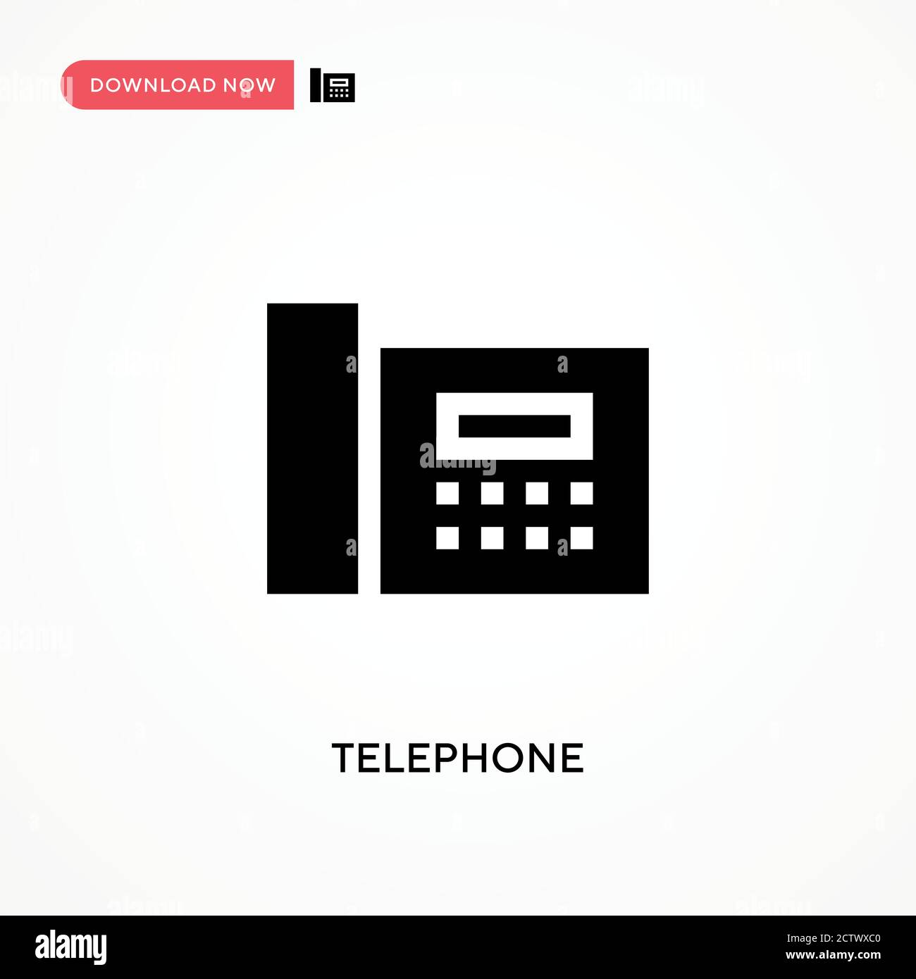Telephone vector icon. . Modern, simple flat vector illustration for ...