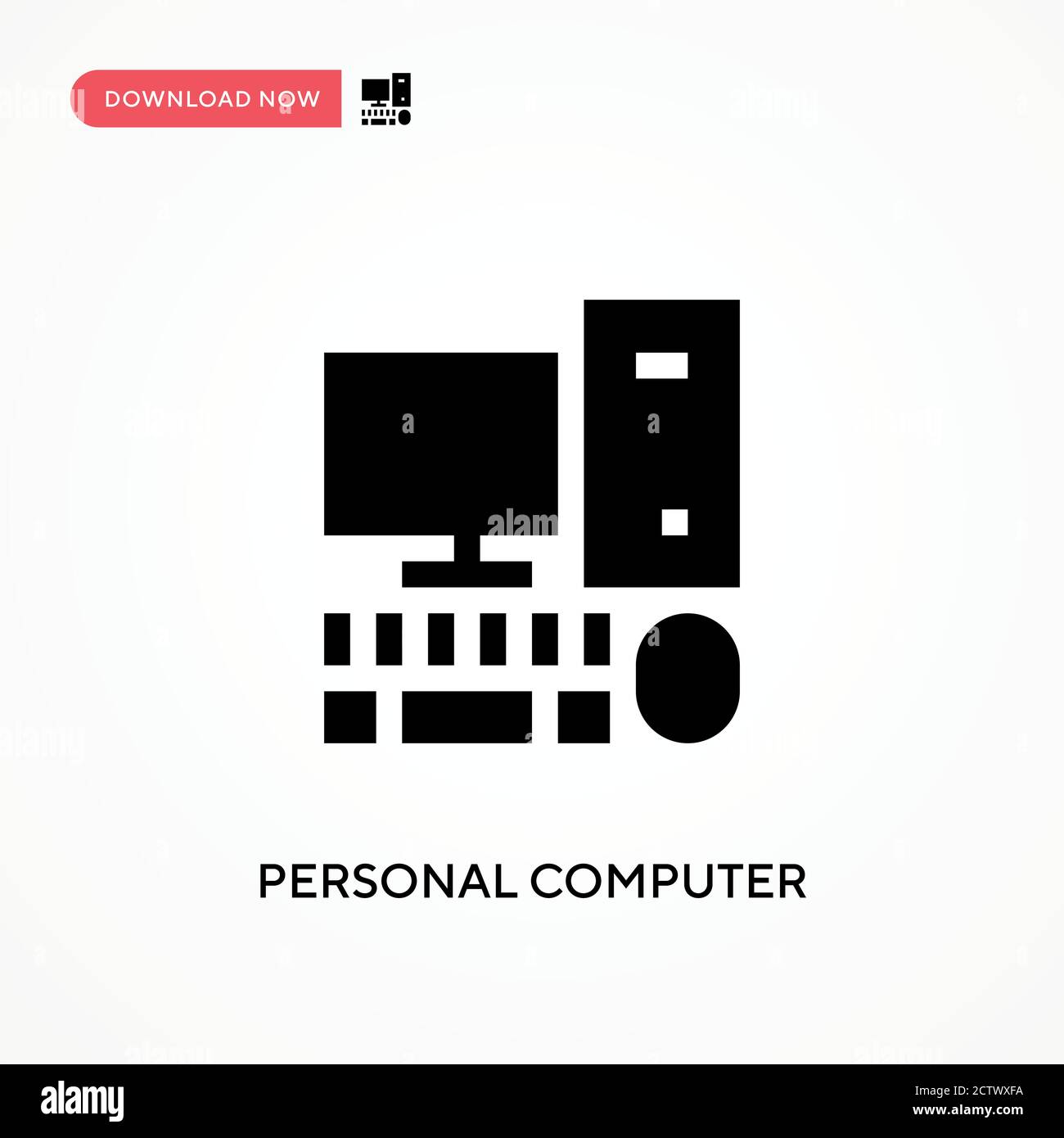 Personal computer vector icon. . Modern, simple flat vector ...