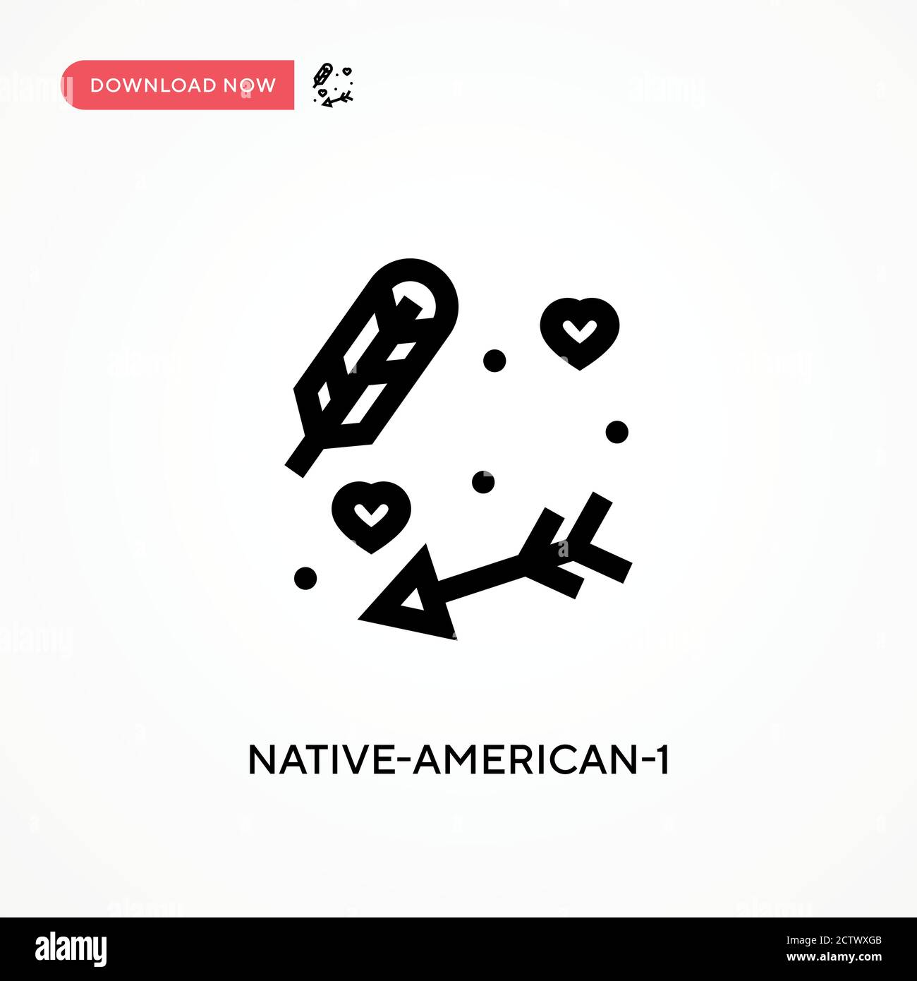 Native-american-1 vector icon. . Modern, simple flat vector ...
