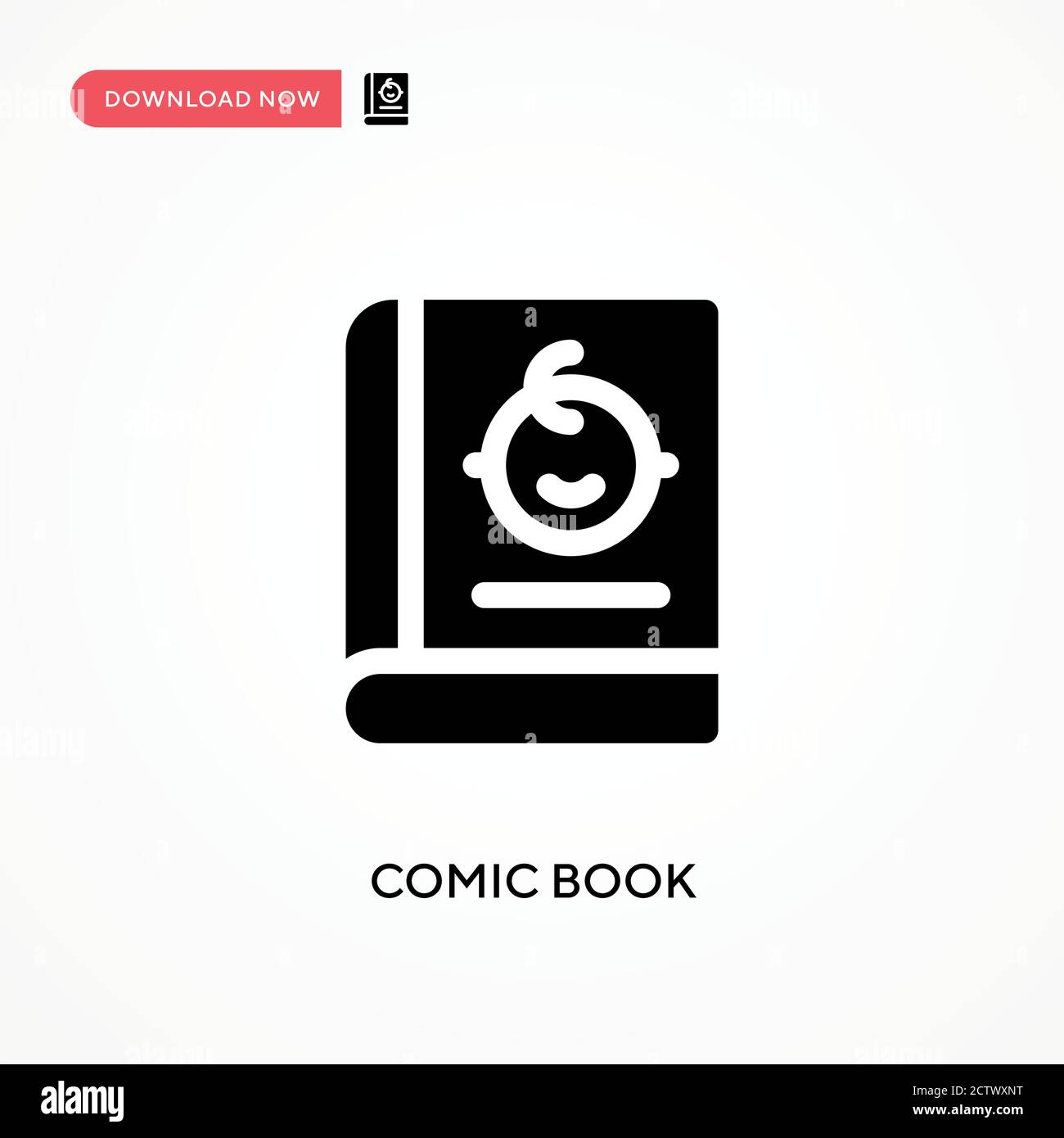 Comic book vector icon. . Modern, simple flat vector illustration for ...