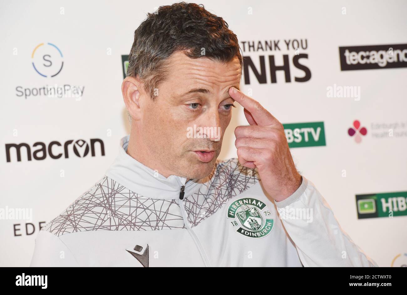 Tranent, Ormiston, East Lothian.Scotland. UK 25th Sept 20. Hibernian ...