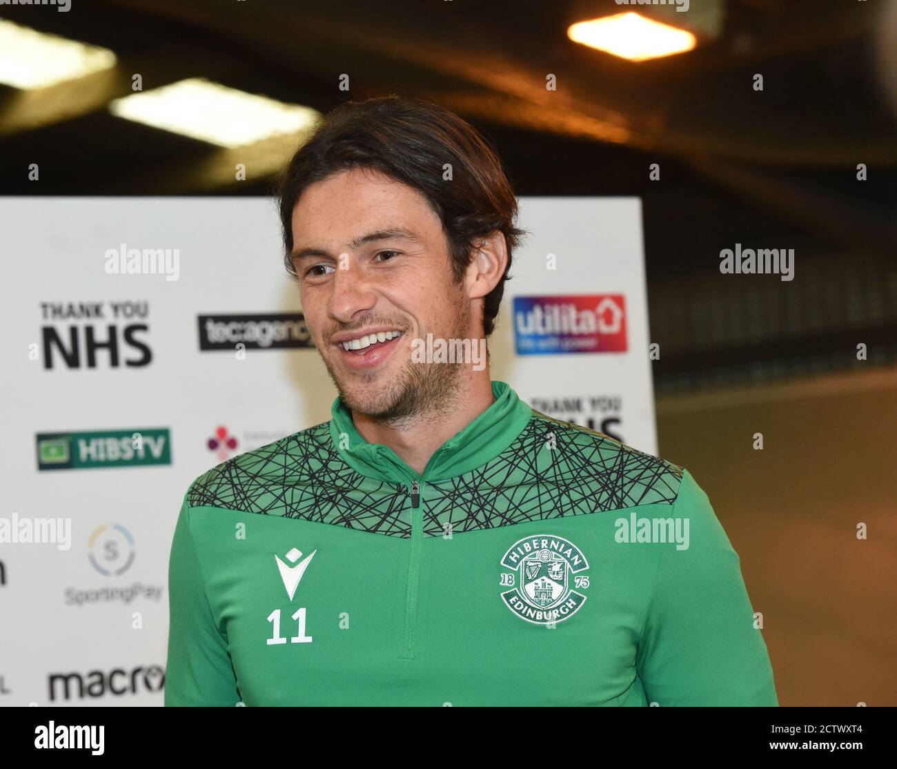 Tranent, Ormiston, East Lothian.Scotland. UK 25th Sept 20. Hibernian ...