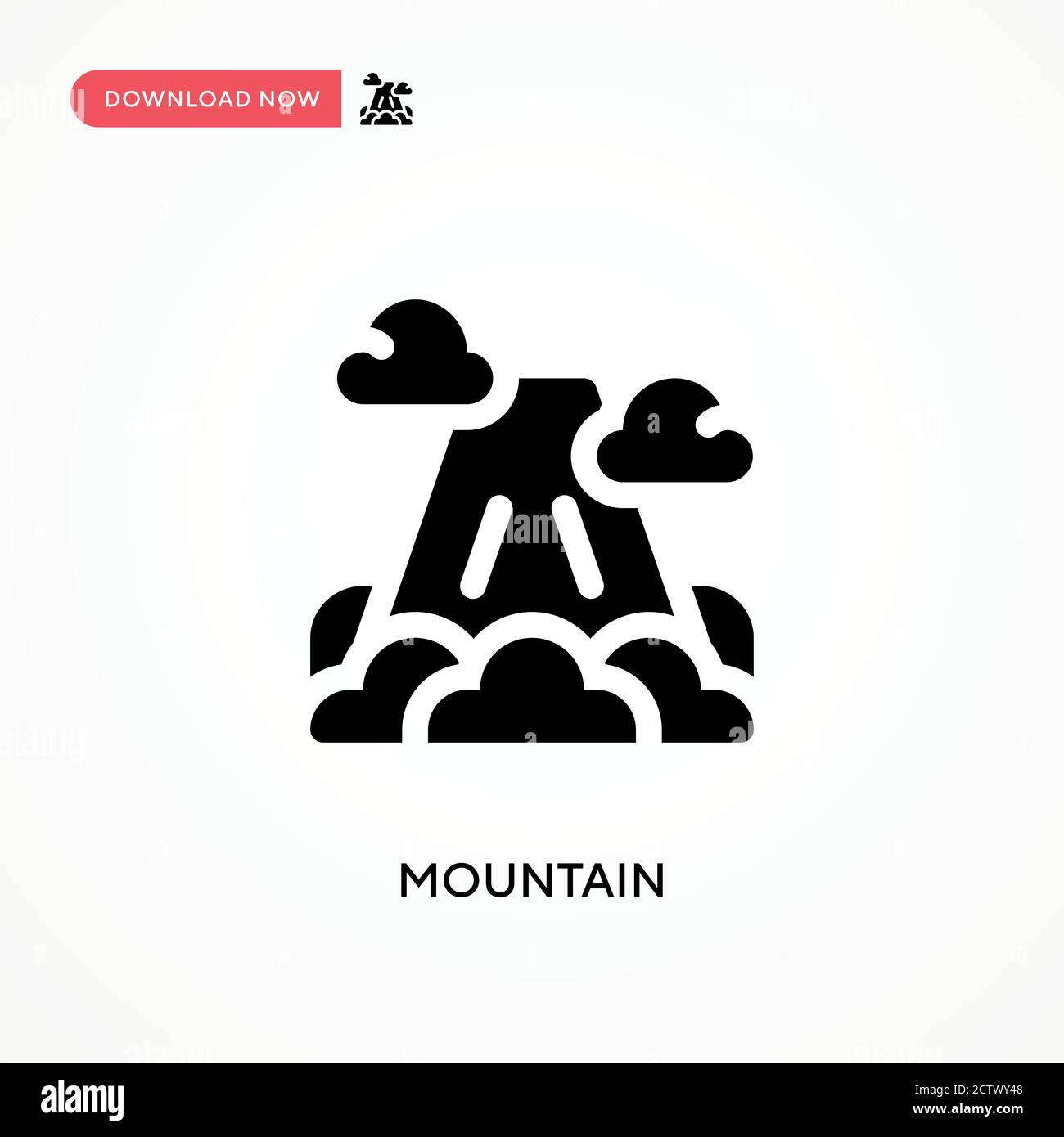 Mountain vector icon. . Modern, simple flat vector illustration for web ...