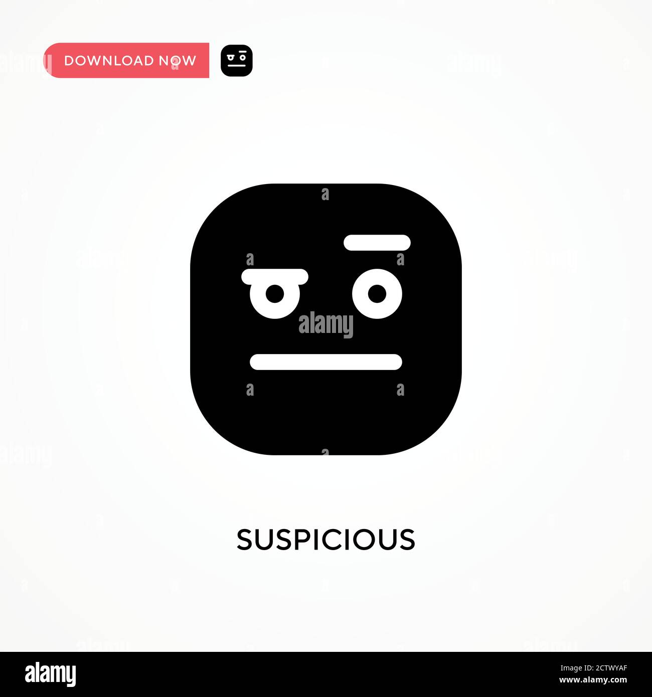 Suspicious vector icon. . Modern, simple flat vector illustration for ...