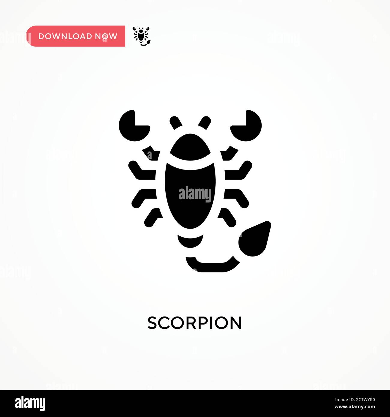 Scorpion vector icon. . Modern, simple flat vector illustration for web ...