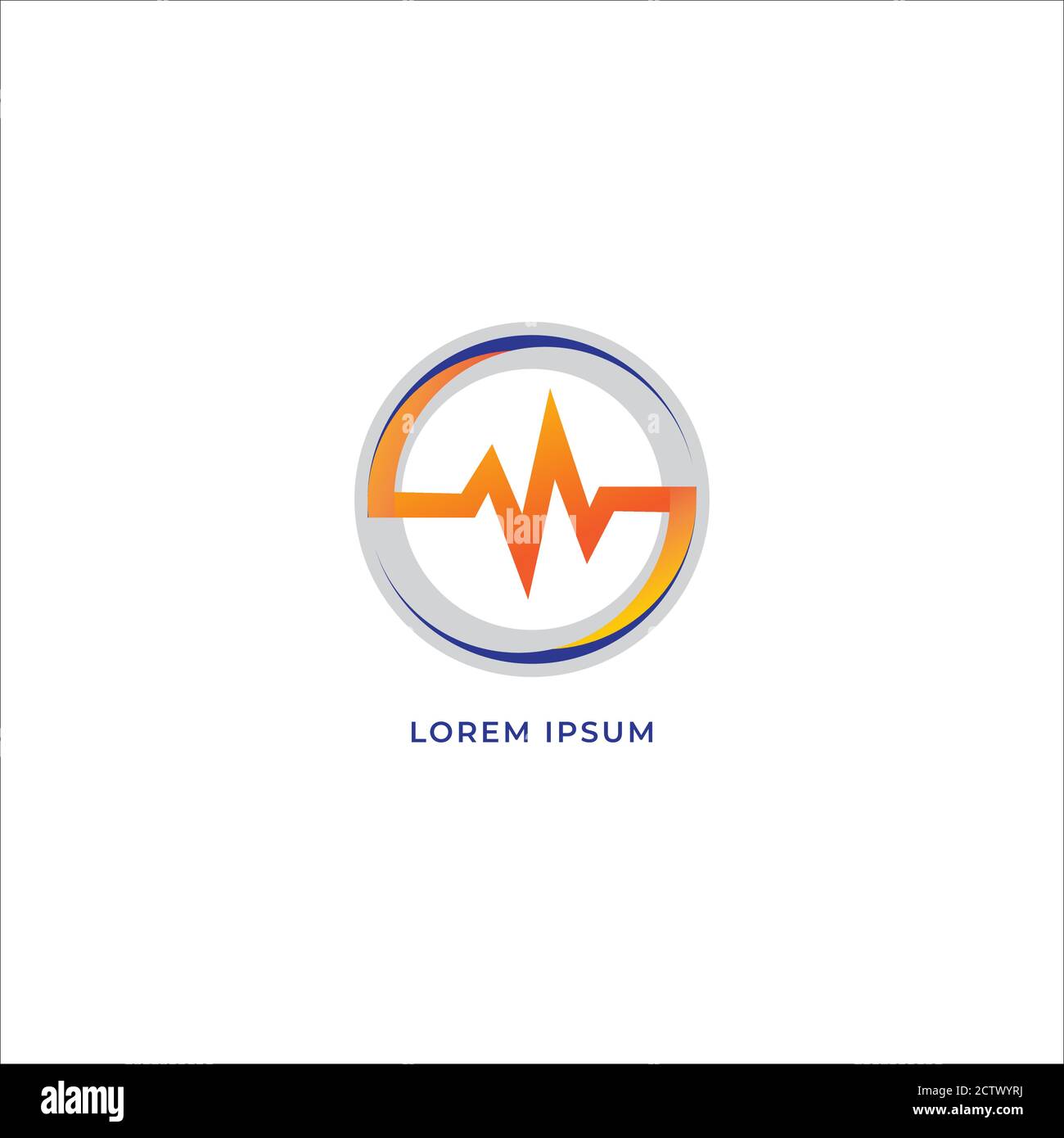 Health monitoring services logo design template isolated on white ...