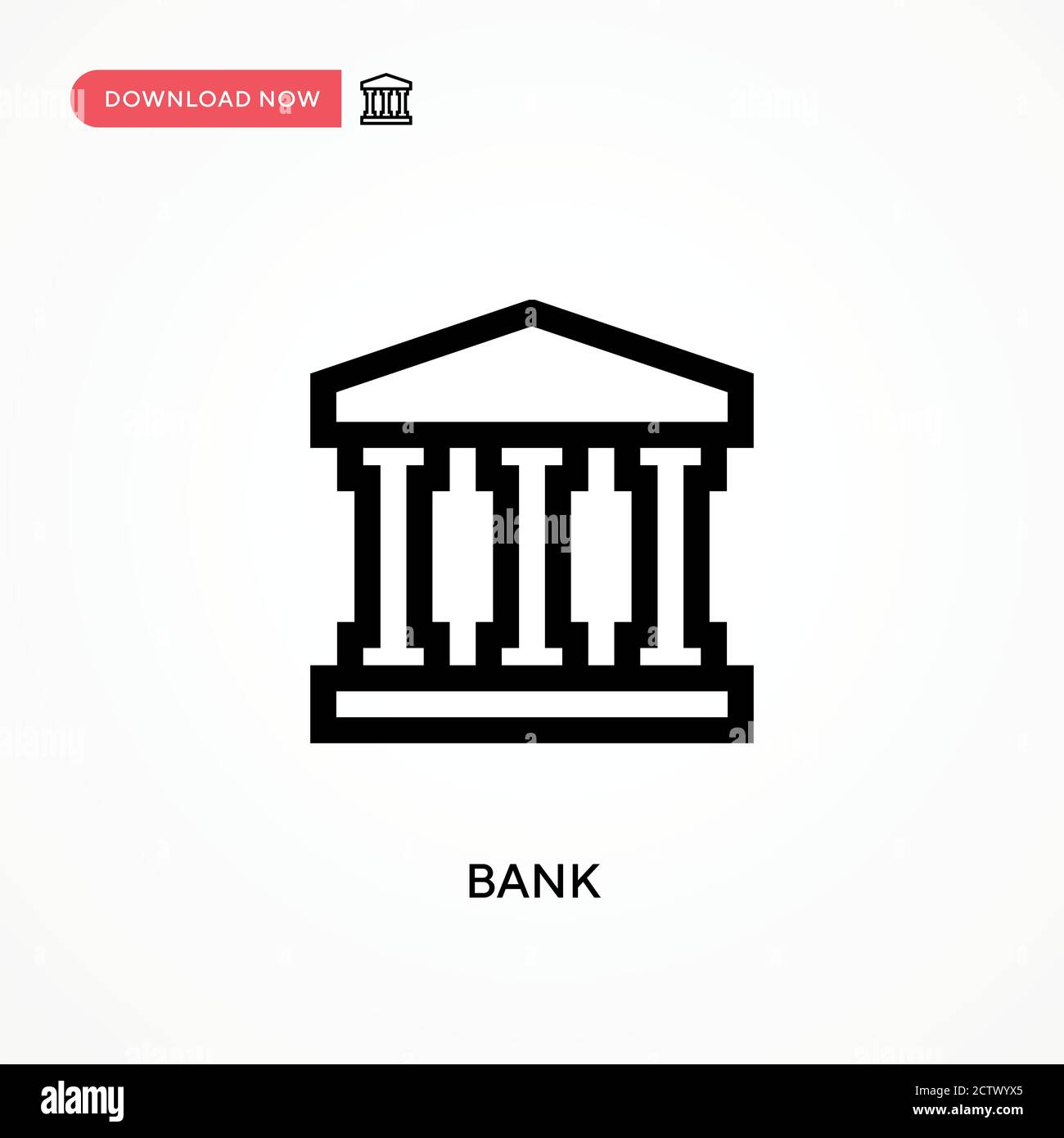 Bank vector icon. . Modern, simple flat vector illustration for web ...