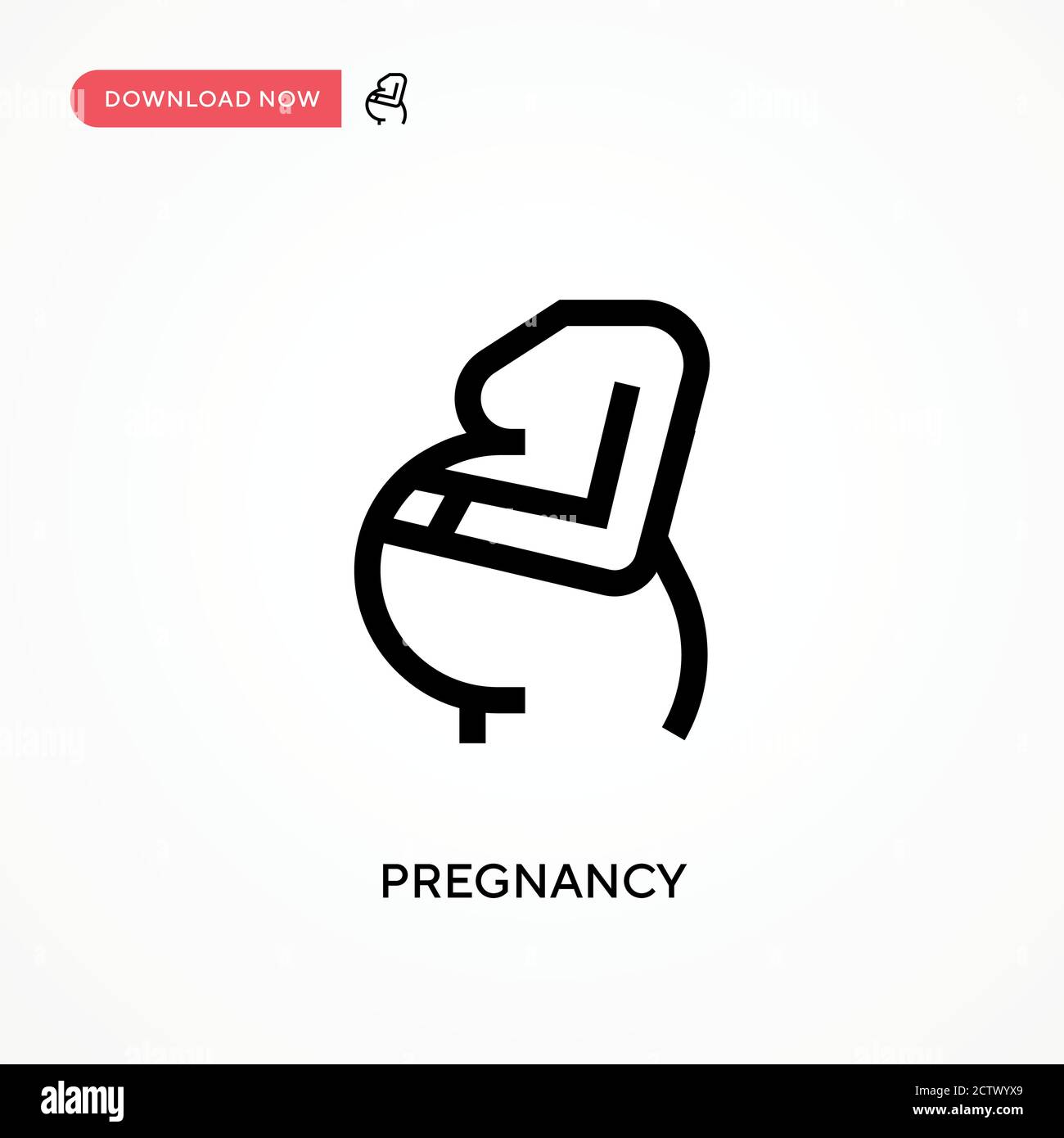 Pregnancy vector icon. . Modern, simple flat vector illustration for ...