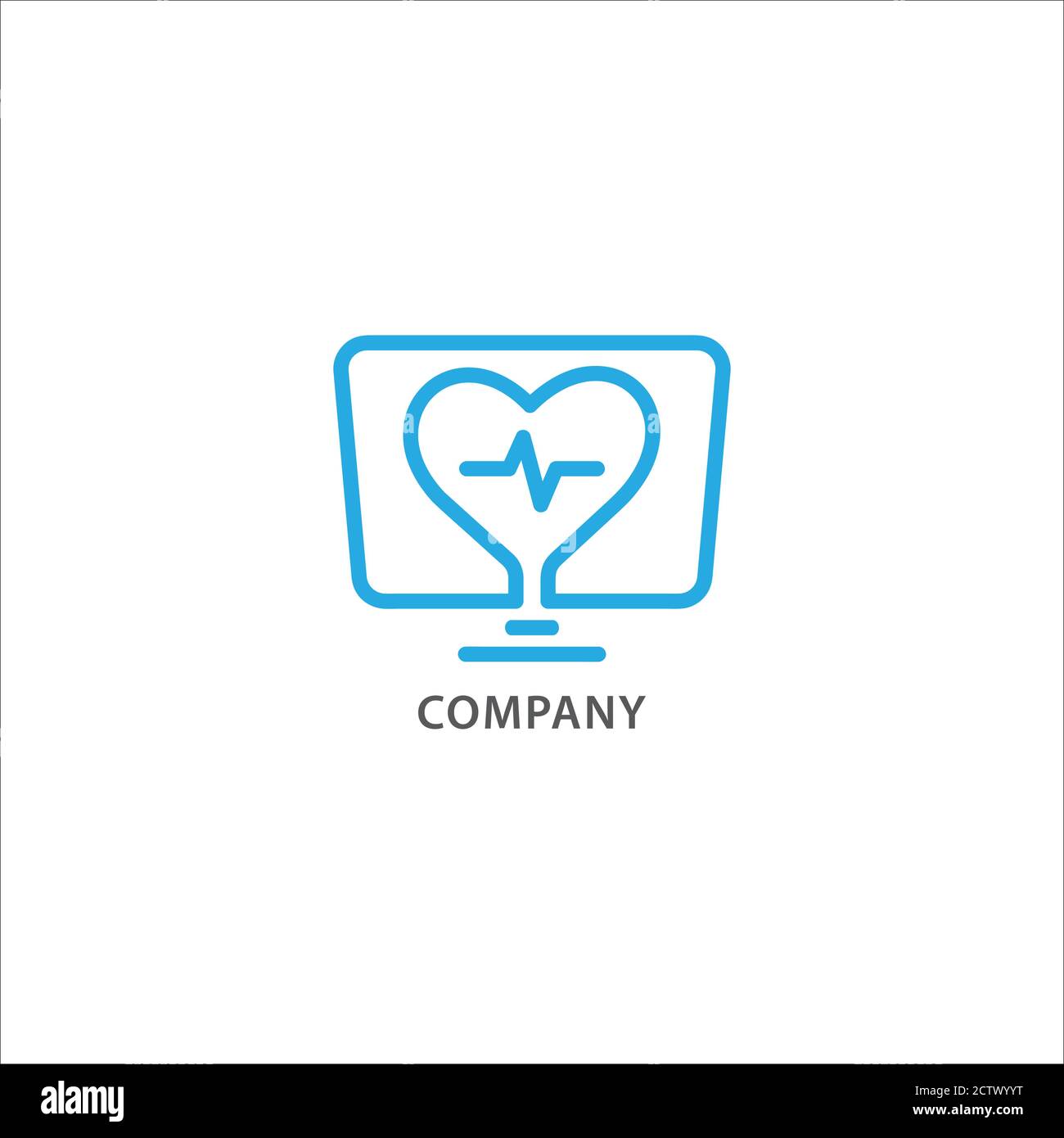 Health monitoring services logo design template isolated on white ...