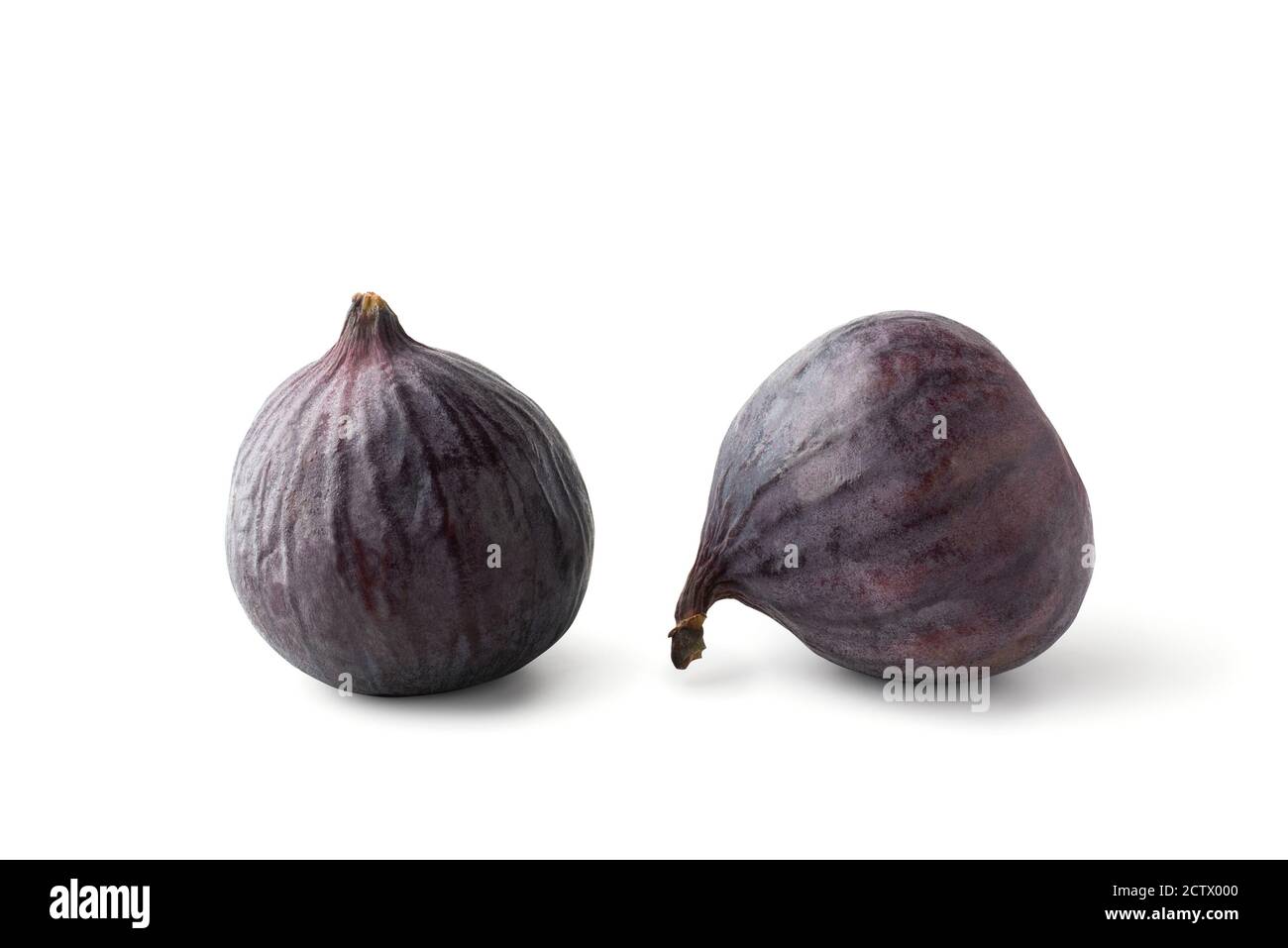 Two fresh purple figs isolated on white background. Clipping path Stock ...