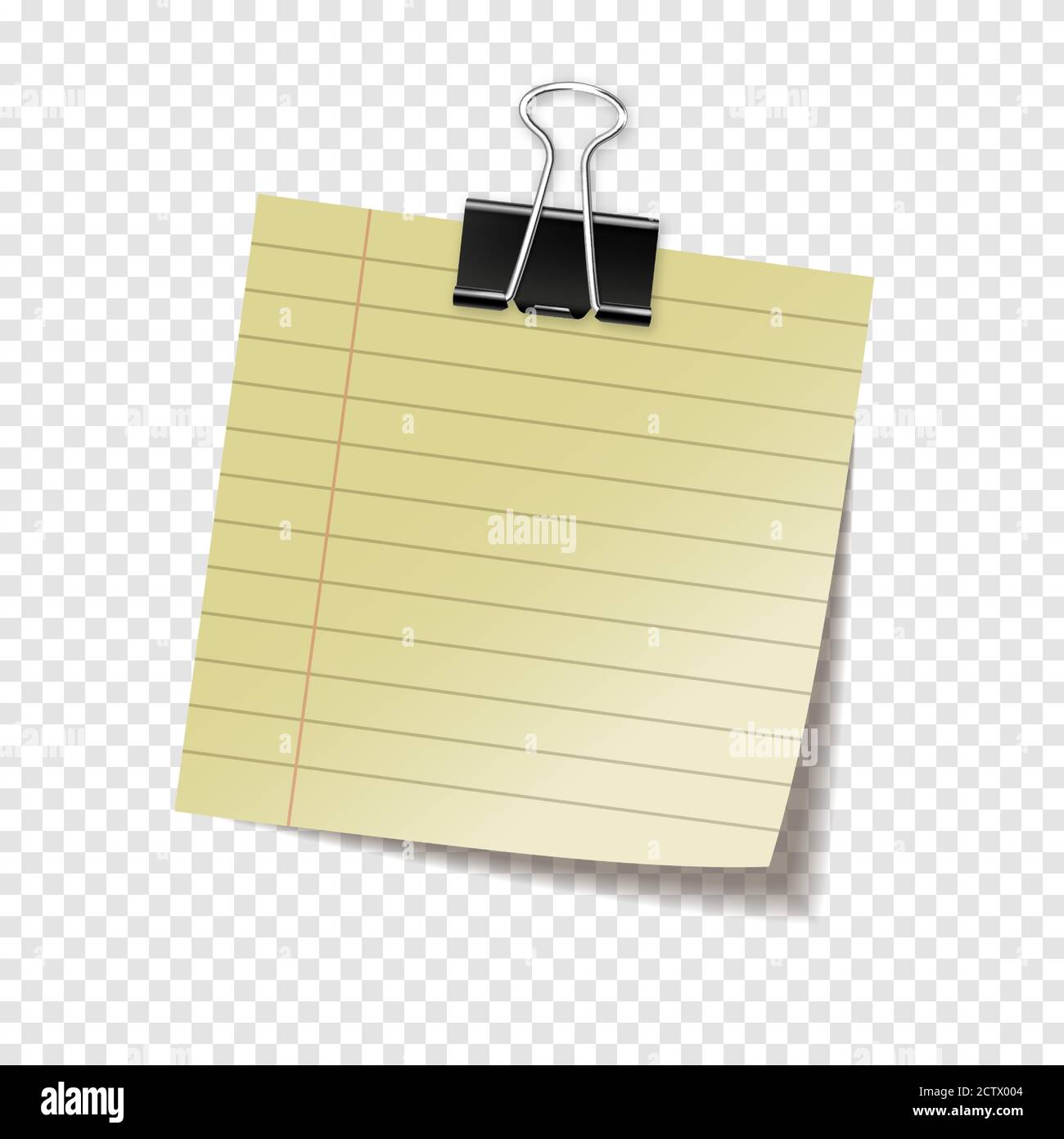 Realistic sticky note sheet. Blank lined paper. Vector illustration ...