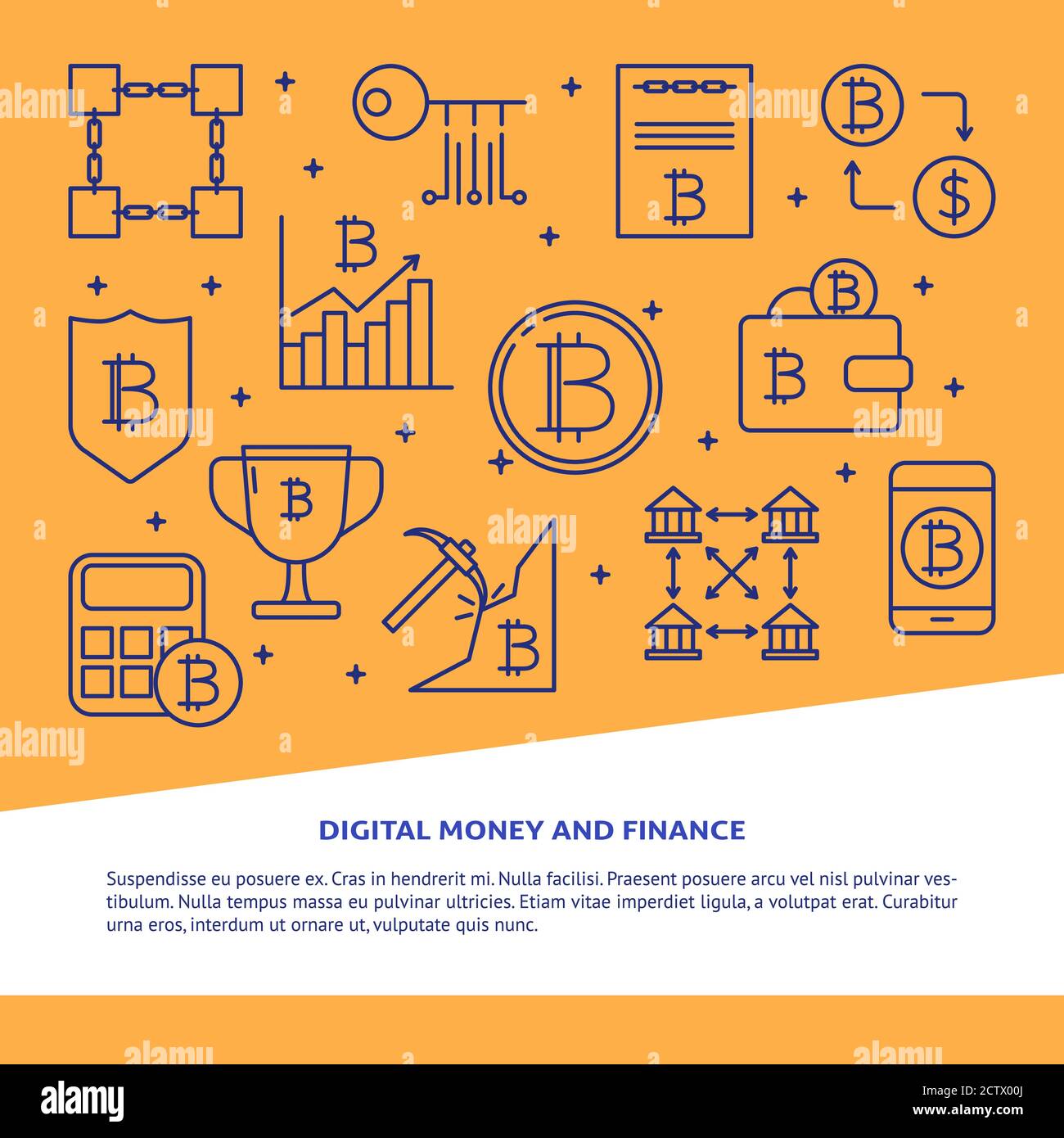 Digital money banner with place for text Stock Vector Image & Art - Alamy