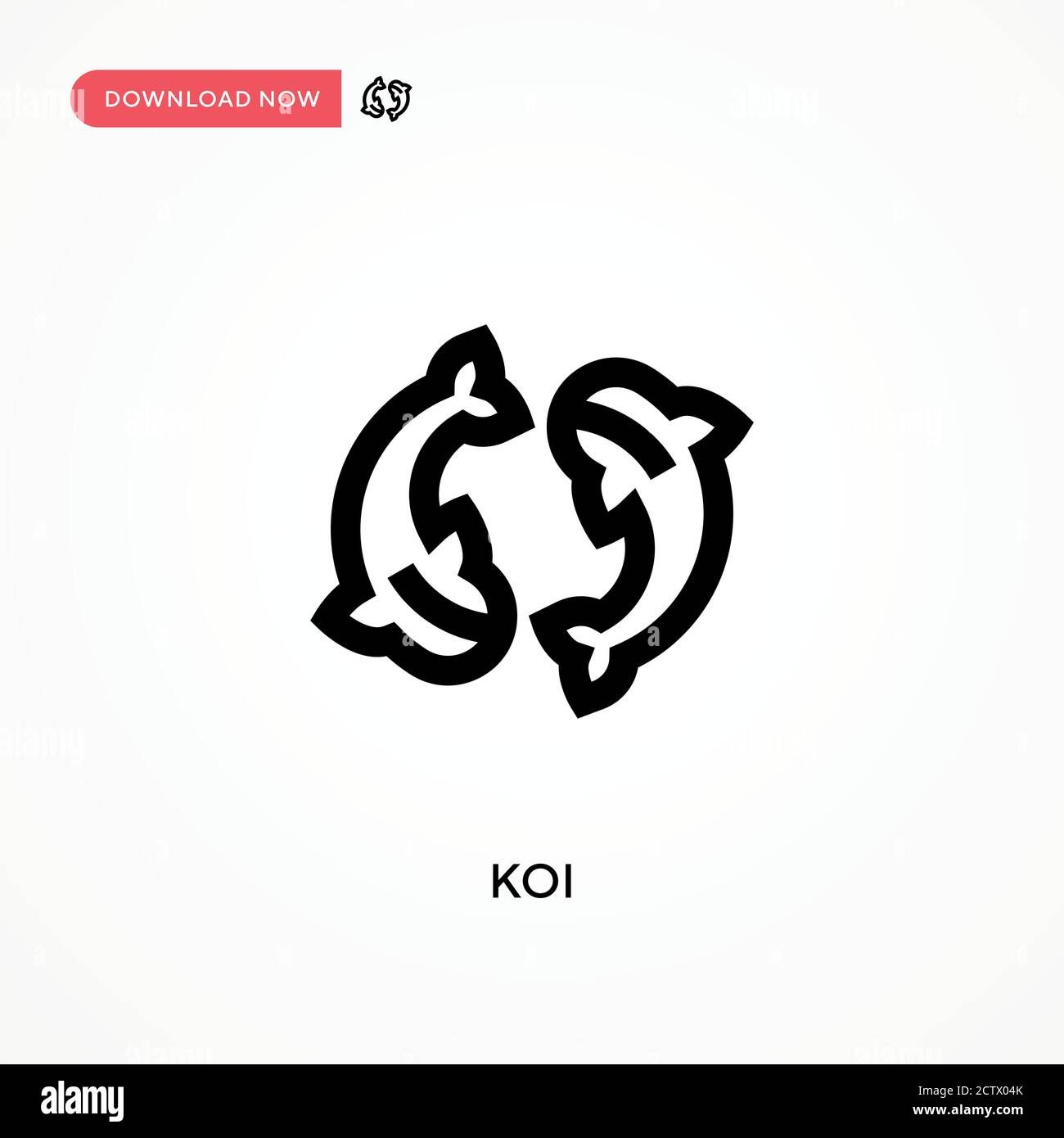 Koi vector icon. . Modern, simple flat vector illustration for web site ...