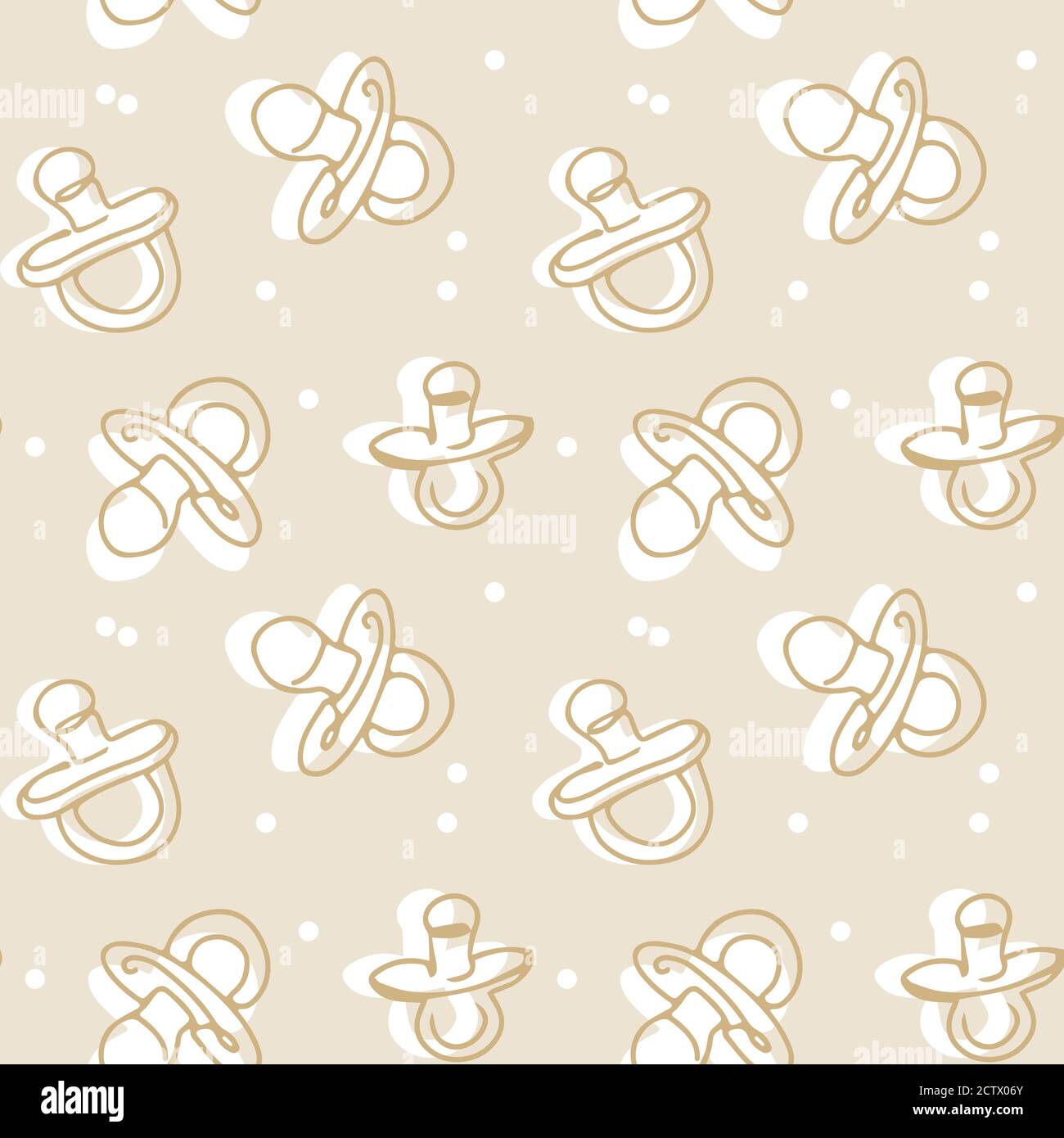 Soother nursery baby seamless pattern, kids toy drawing, repeat texture ...