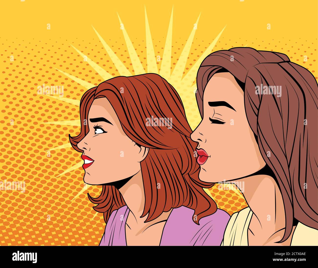 women profiles with pop art style characters vector illustration design ...