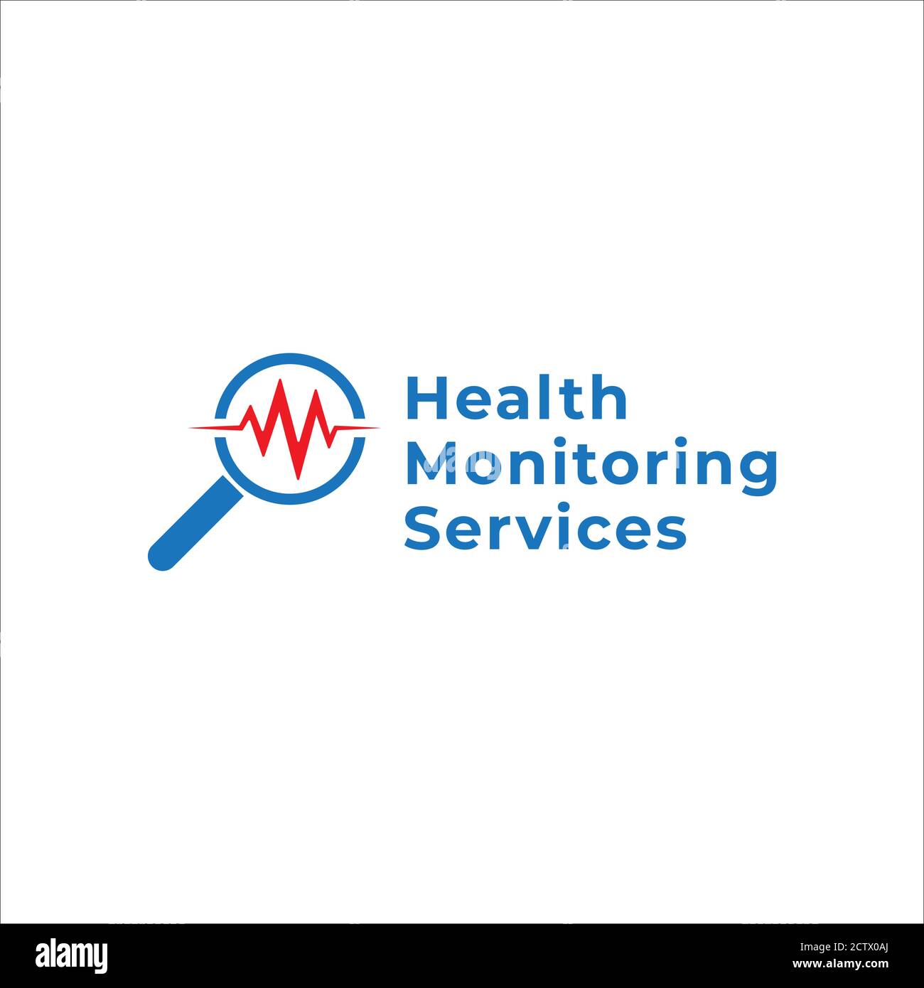 Health monitoring services logo design template isolated on white color ...