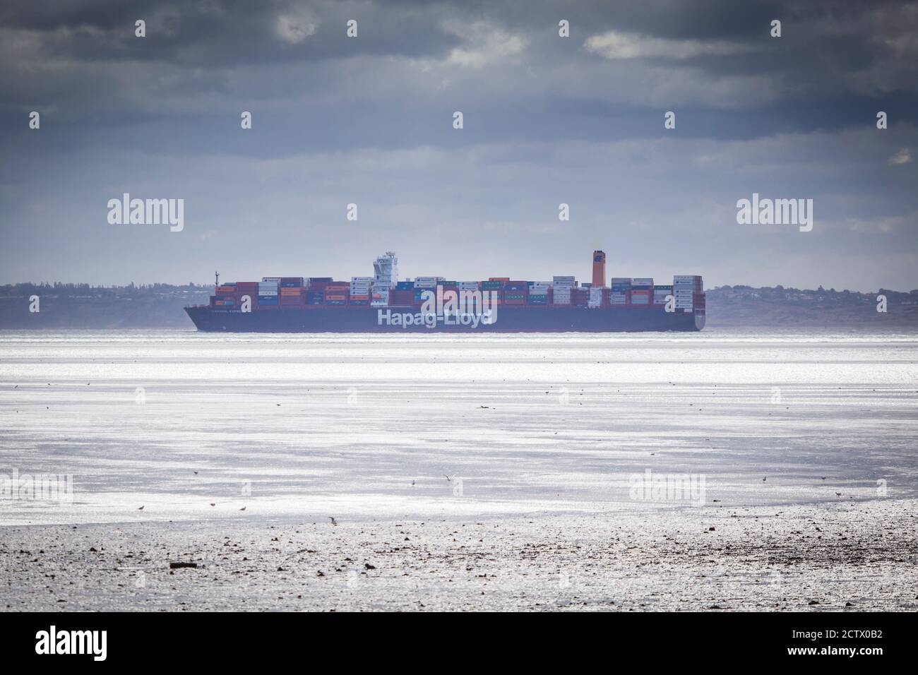 Large Container Ship Departed from London Gateway Port in Thames ...