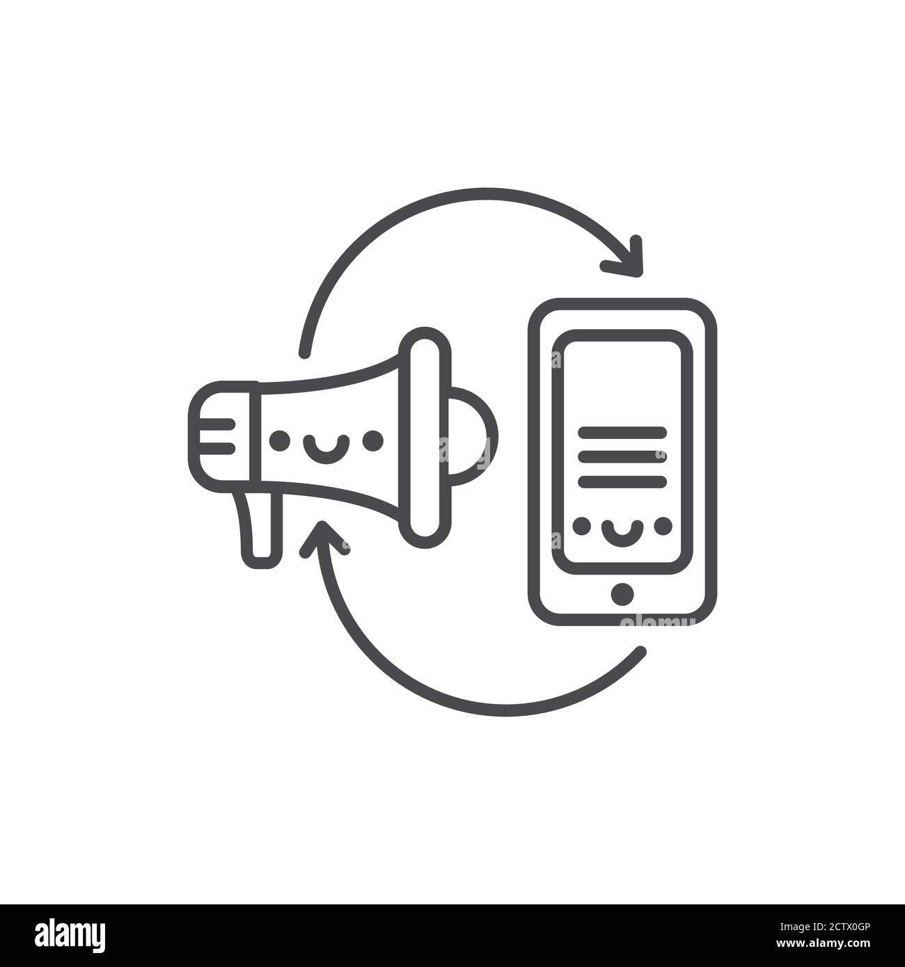 Barter advertising line black icon. SMM promotion. Sign for web page ...