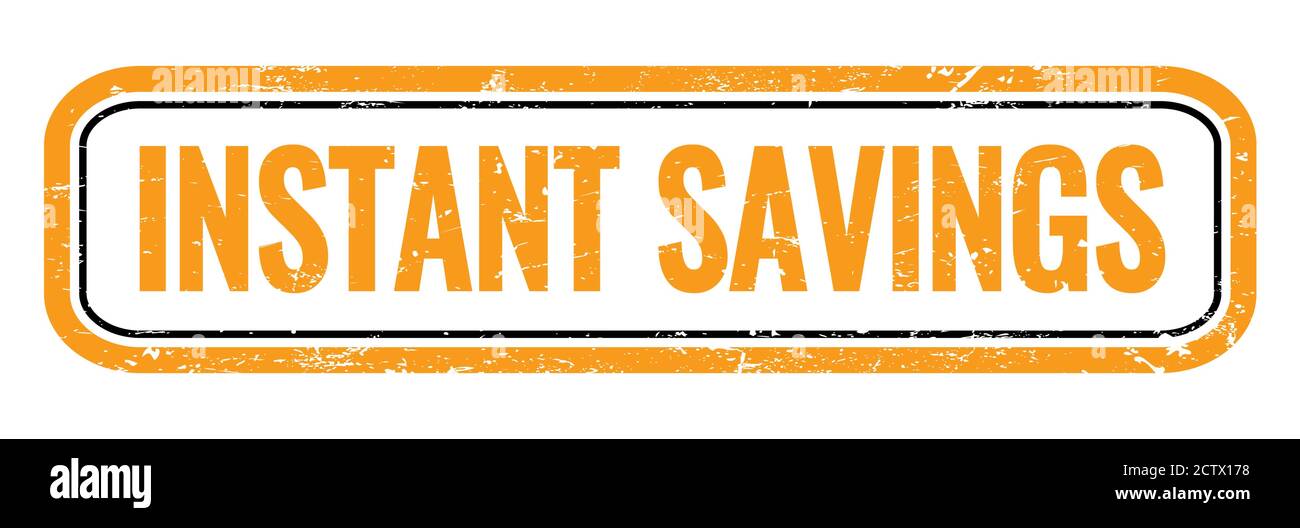 Instant savings stamp hi-res stock photography and images - Alamy