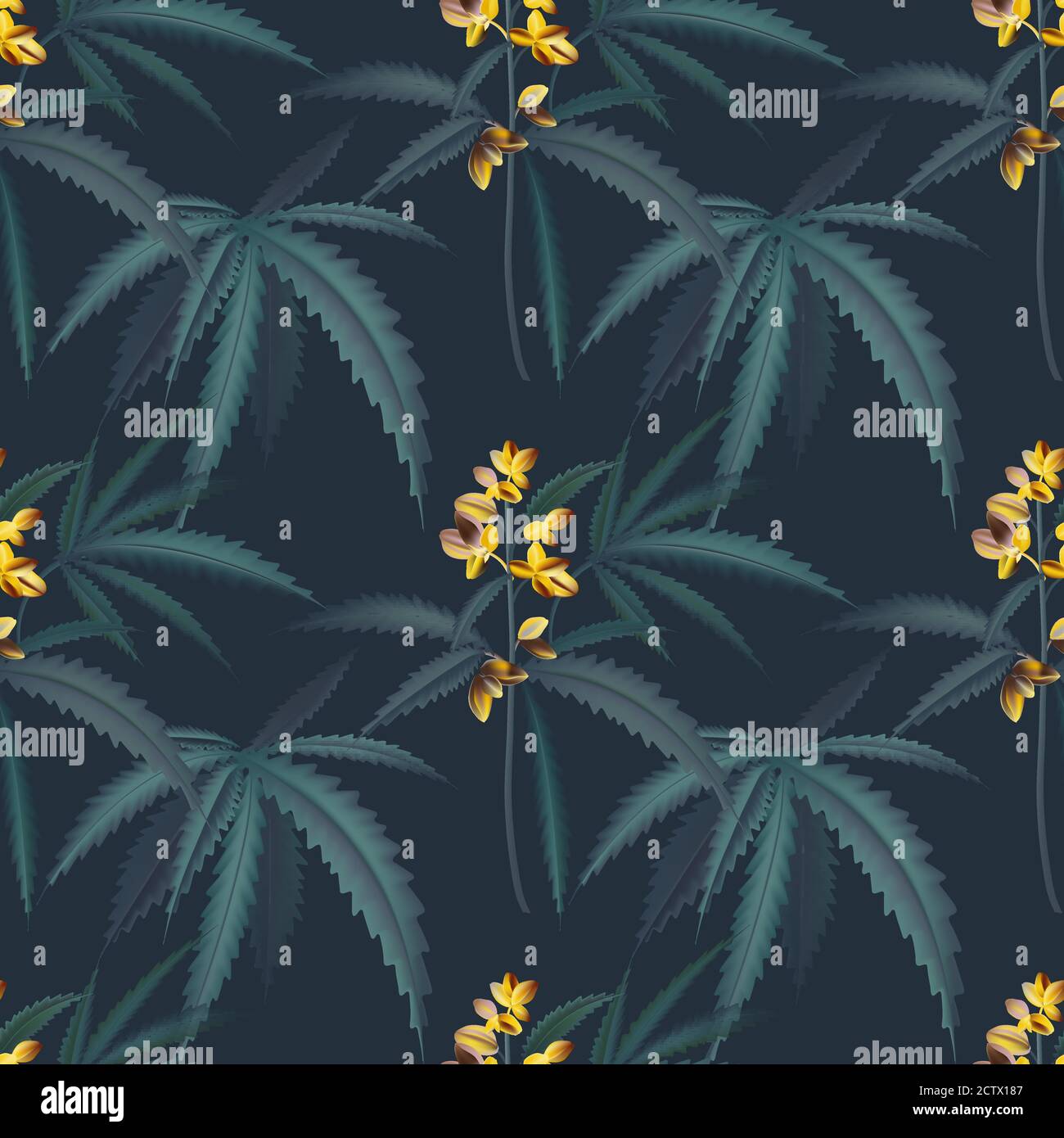 Hemp foliage vintage pattern, trpical jungle texture wallpaper, room ...
