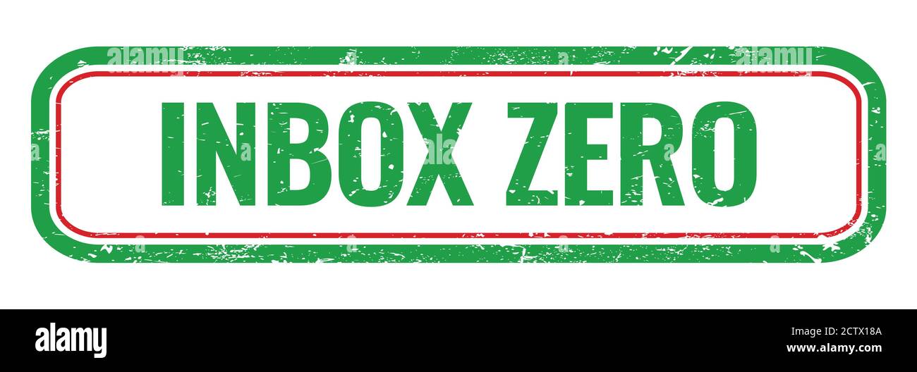 INBOX ZERO green grungy rectangle stamp sign Stock Photo - Alamy
