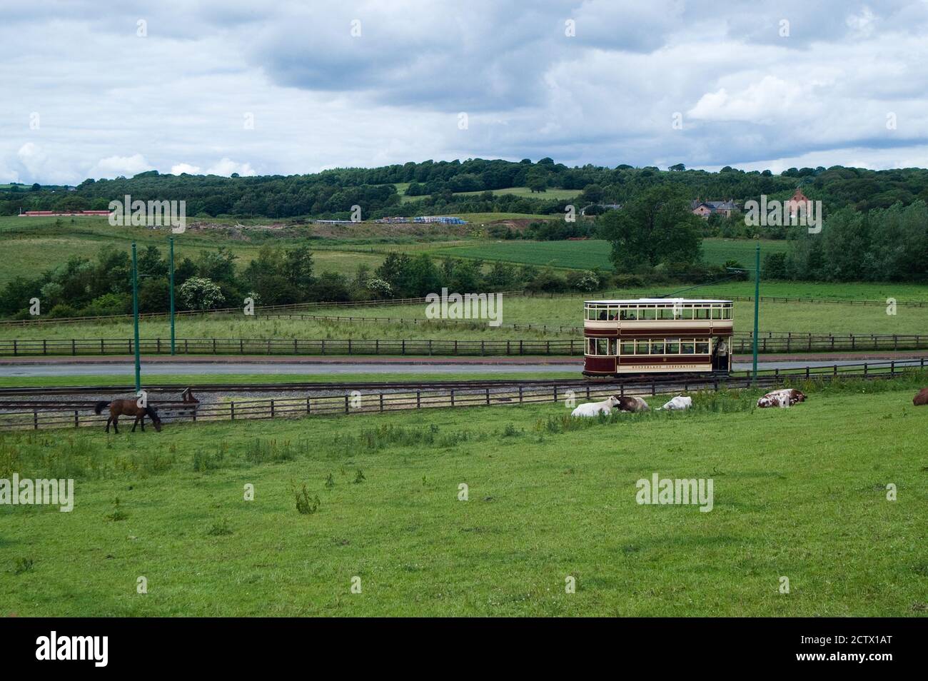 The 1820s Pockerley Waggonway ,Beamish Open Air Museum, Durham, England ...