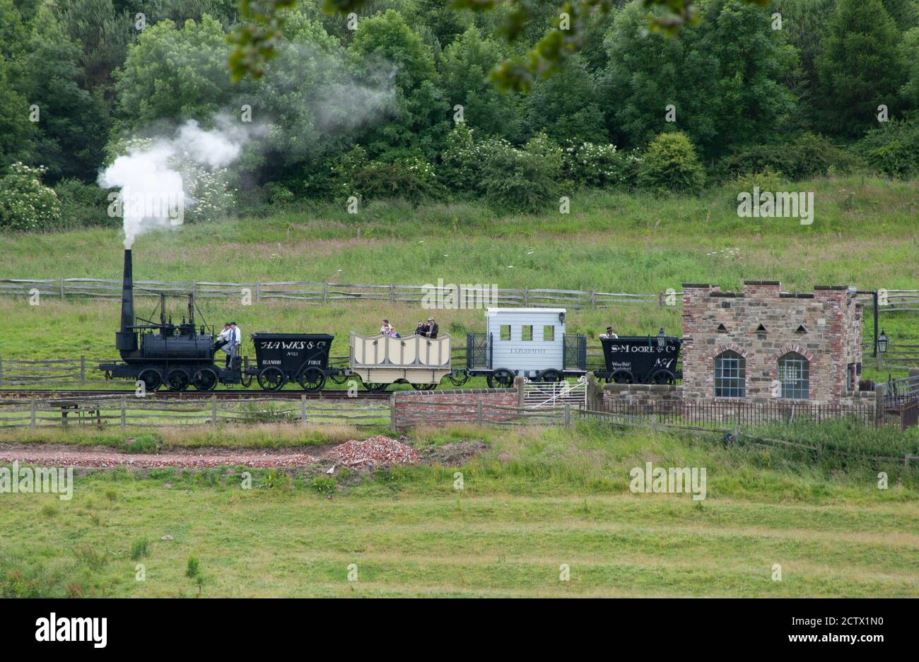 Pockerley waggonway steam locomotive engine train hi-res stock ...
