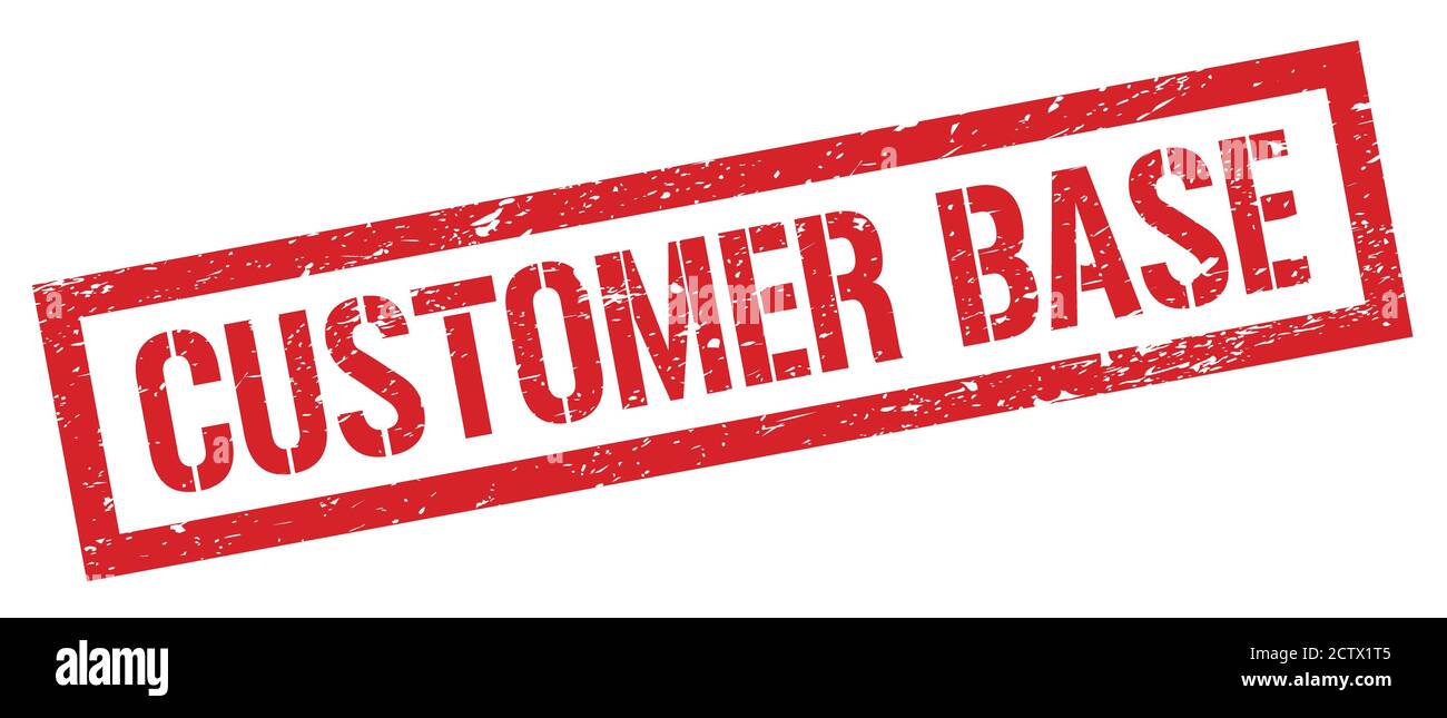 CUSTOMER BASE red grungy rectangle stamp sign Stock Photo - Alamy