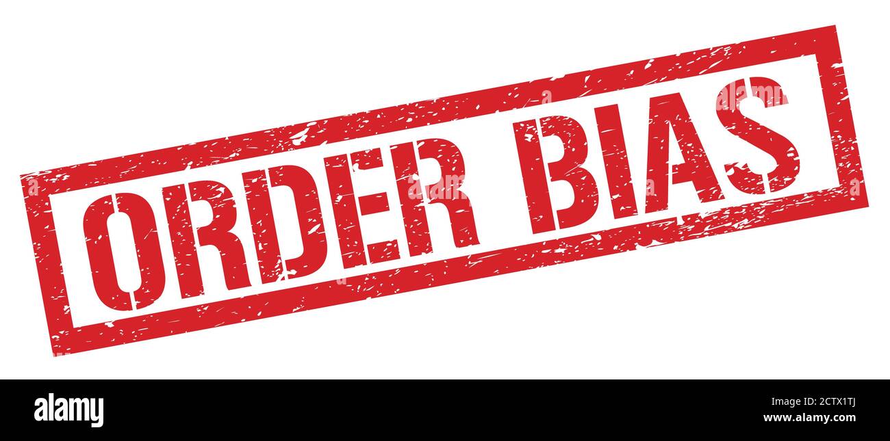 ORDER BIAS red grungy rectangle stamp sign Stock Photo - Alamy