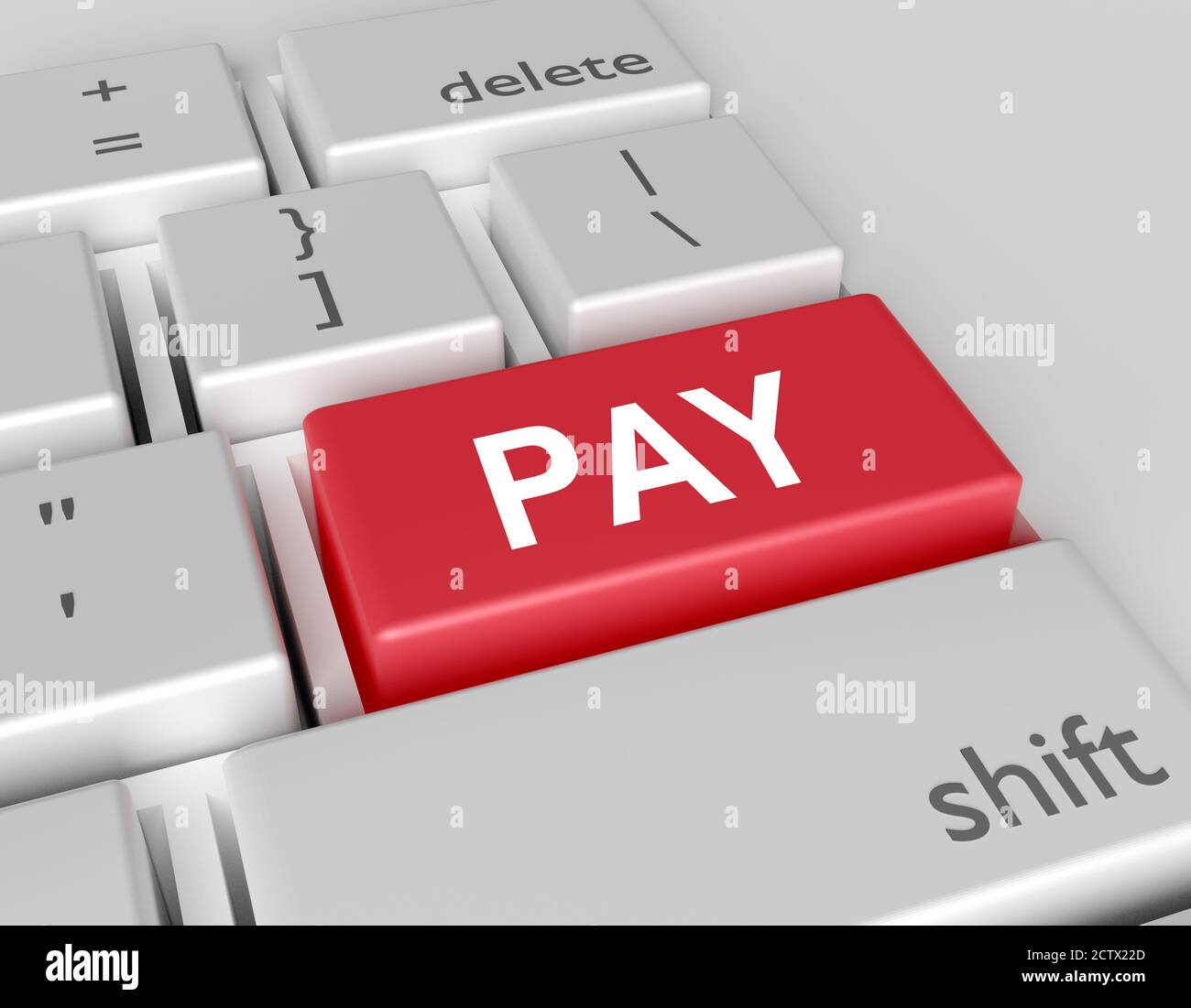 Word Pay written on a computer keyboard. Conceptual image on a computer ...