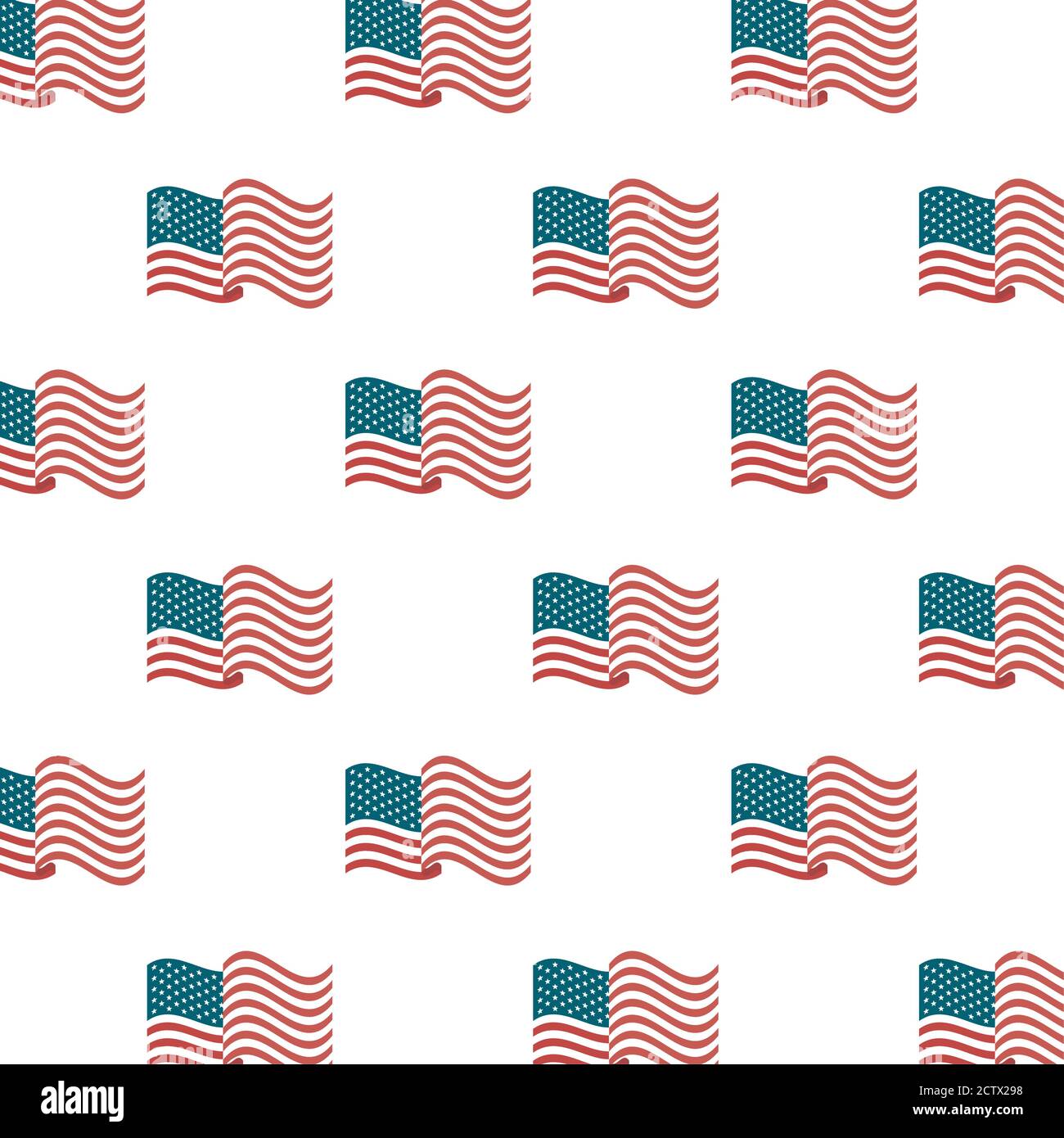 united states of america flags pattern vector illustration design Stock ...