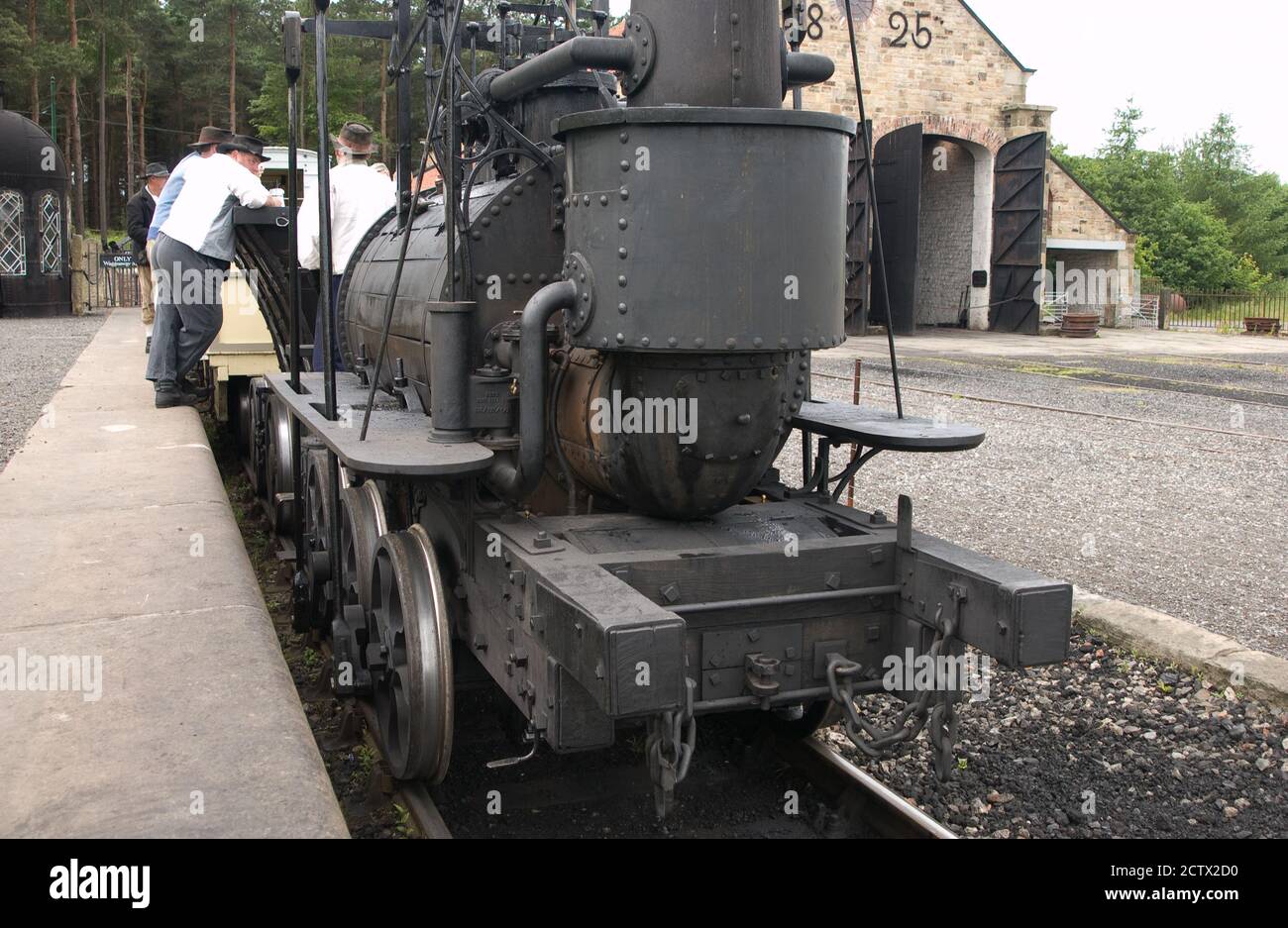 The 1820s Pockerley Waggonway ,Beamish Open Air Museum, Durham, England ...