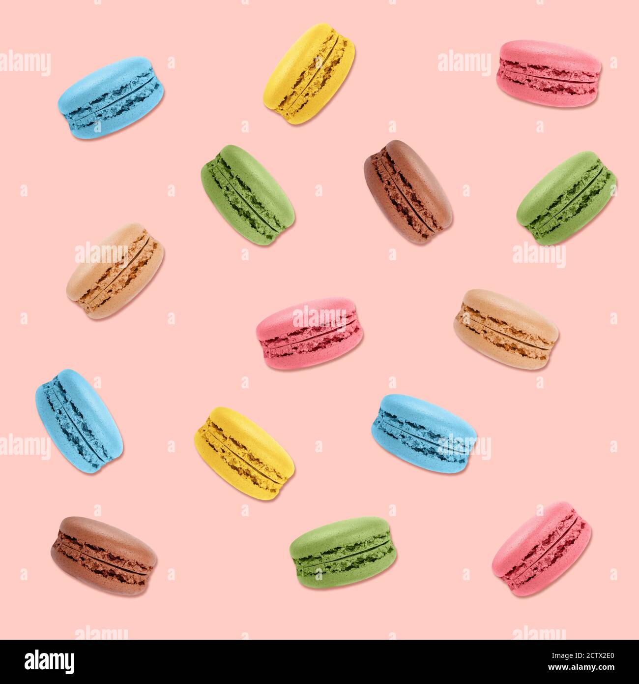 Pattern of colorful multicolor traditional French macaron (macaroon ...
