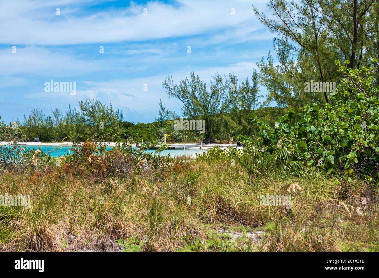 Exuma, Bahamas: view of the tropical beach in Stock Island in the ...
