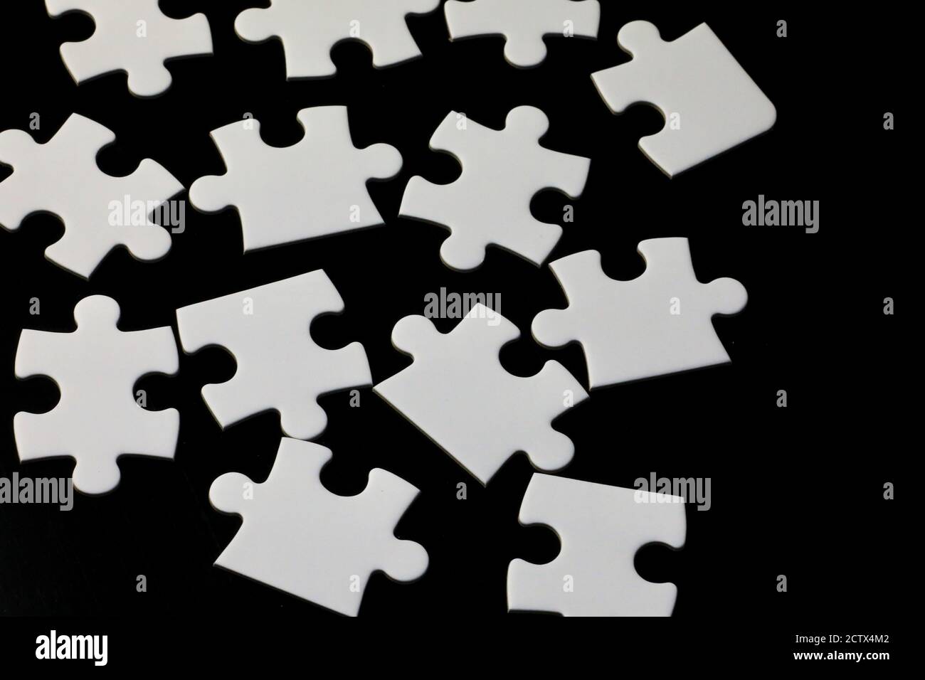 Blank puzzle pieces Stock Photo - Alamy