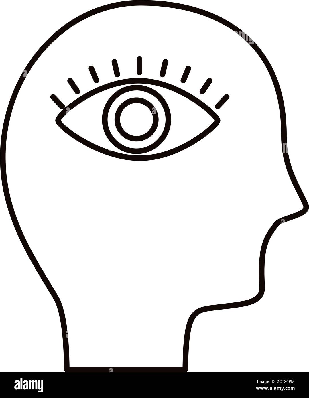 Human eye side view Stock Vector Images - Alamy