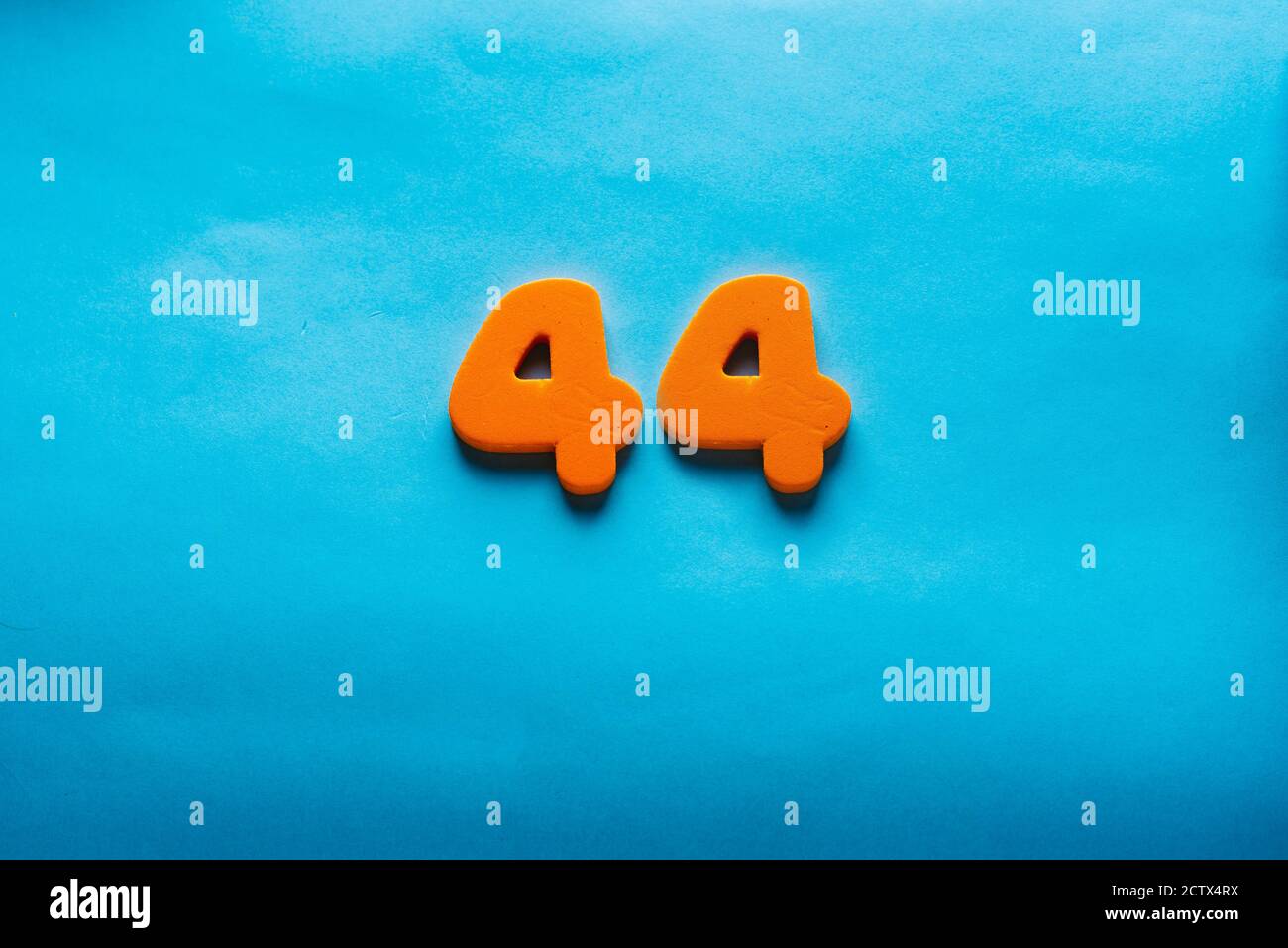 44 years old celebrating classic logo. Colored happy anniversary 44 th ...