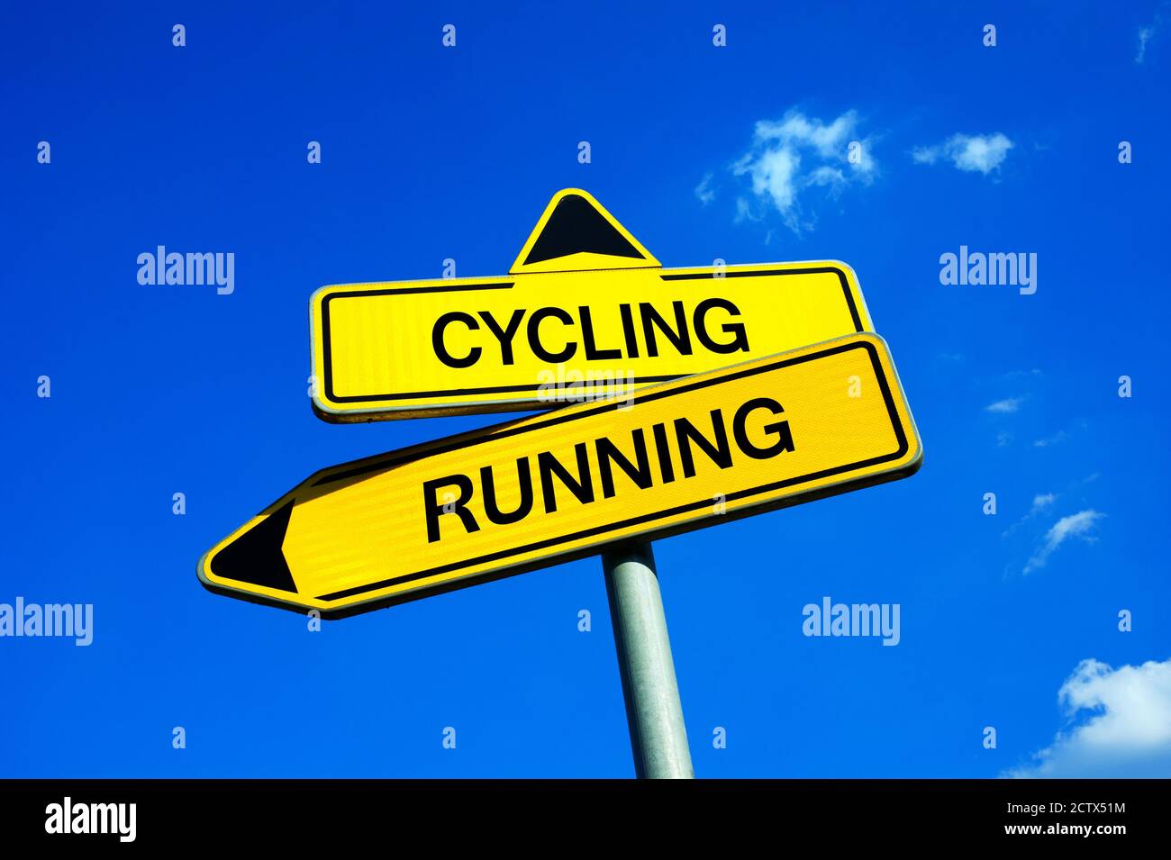 Running versus cycling hi-res stock photography and images - Alamy