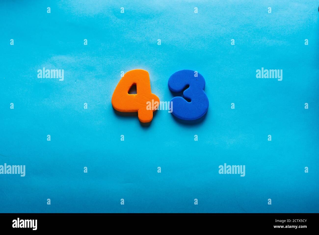 43 years old celebrating classic logo. Colored happy anniversary 43 th ...