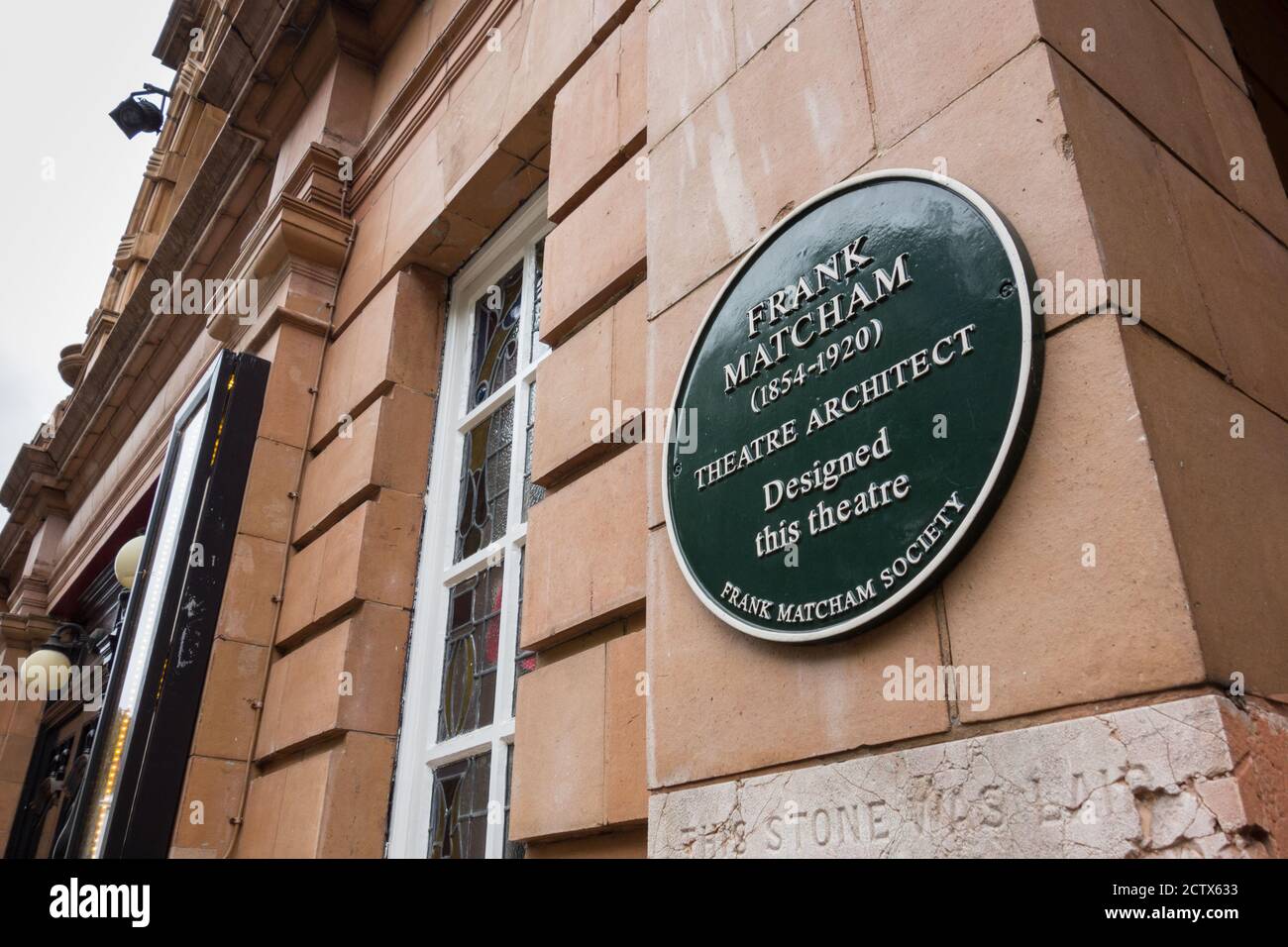 Frank Matcham, Theatre Architect, plaque outside Richmond Theatre ...