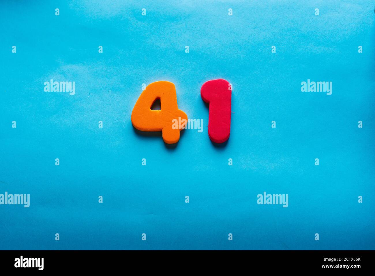 41 years old celebrating classic logo. Colored happy anniversary 41 th ...