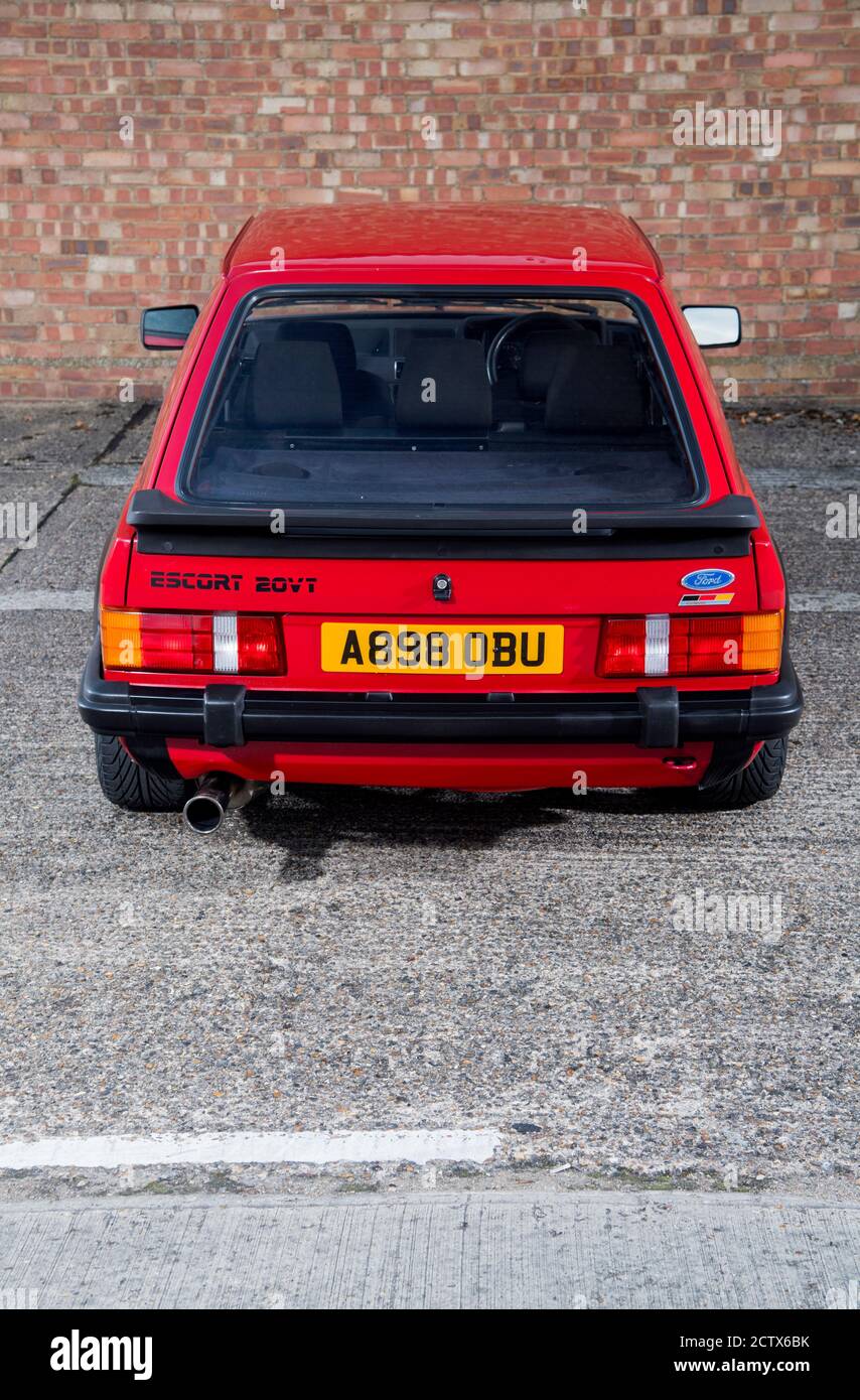 Modified Mk3 Ford Escort retro hatchback car Stock Photo - Alamy