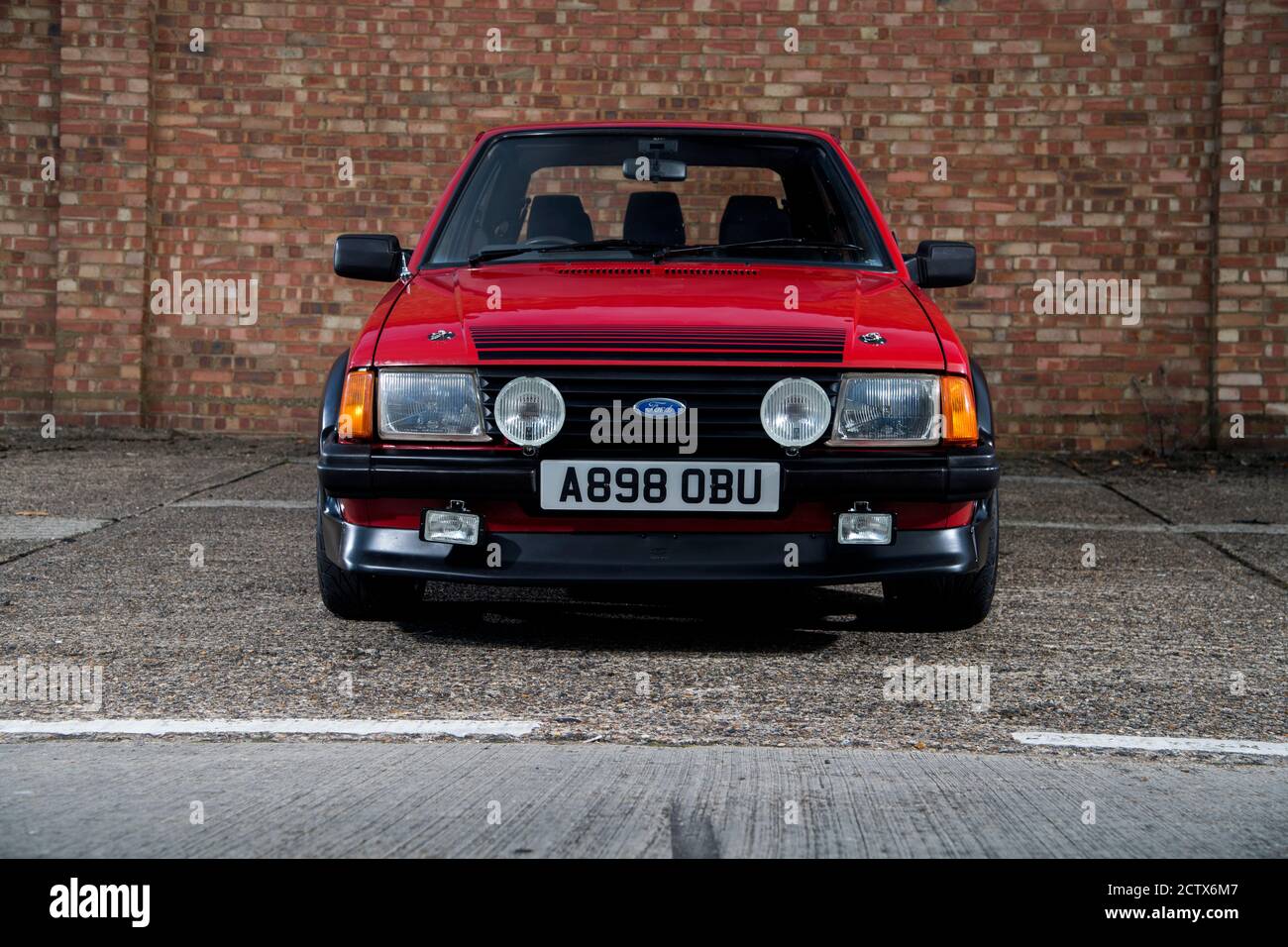 Modified Mk3 Ford Escort retro hatchback car Stock Photo - Alamy