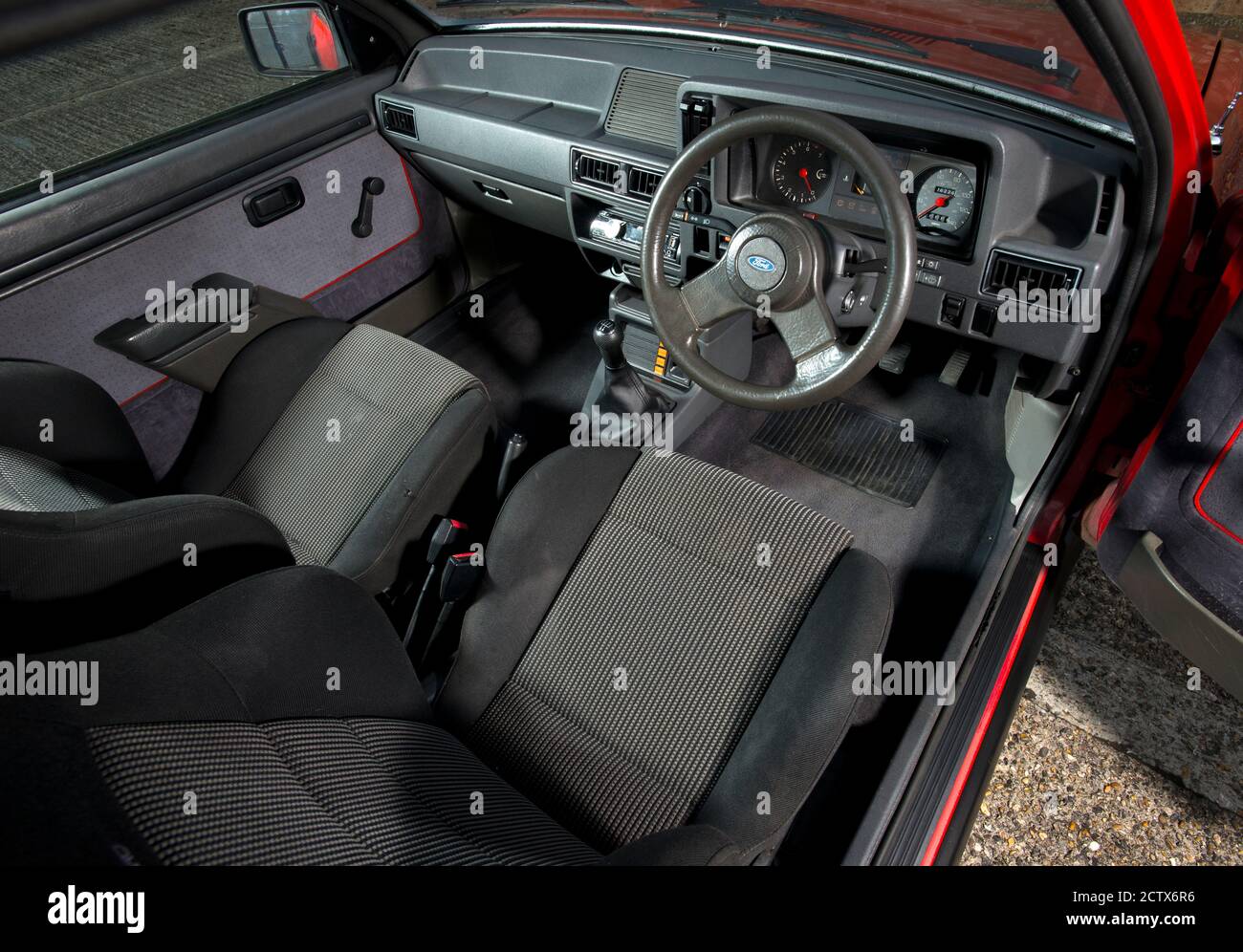 Modified Mk3 Ford Escort retro hatchback car Stock Photo - Alamy
