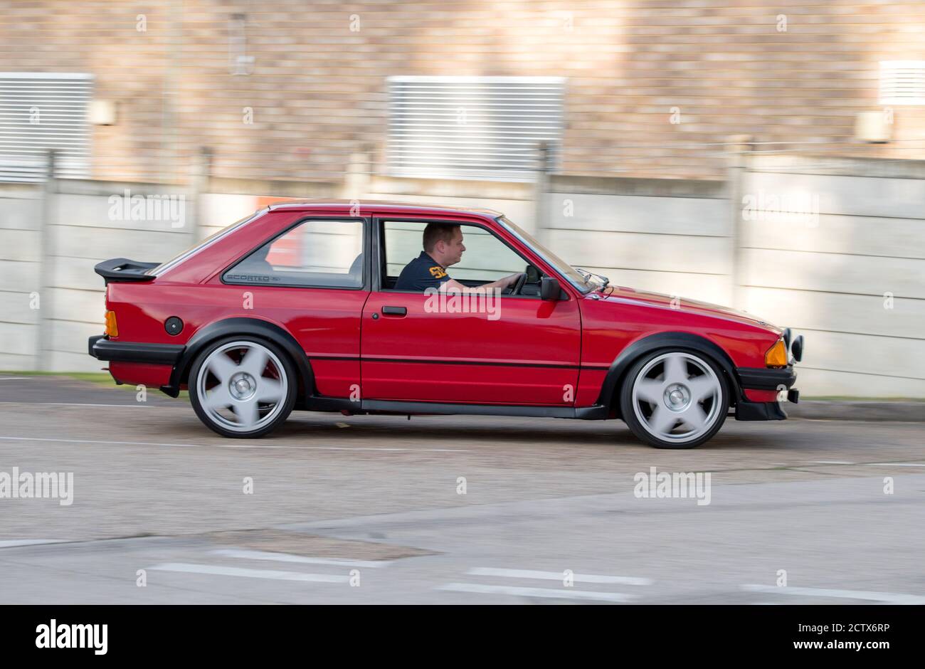 Modified Mk3 Ford Escort retro hatchback car Stock Photo - Alamy