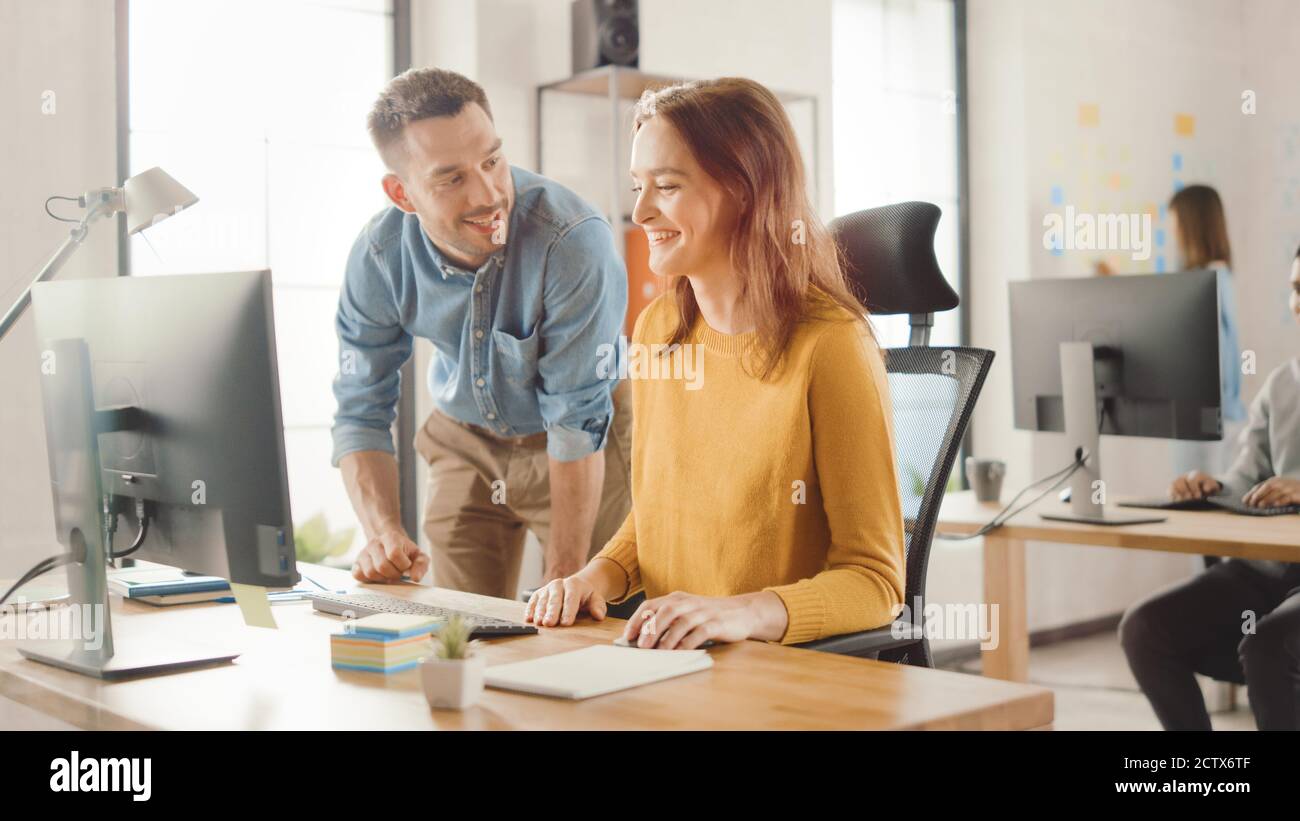 Female employee works on project hi-res stock photography and images ...
