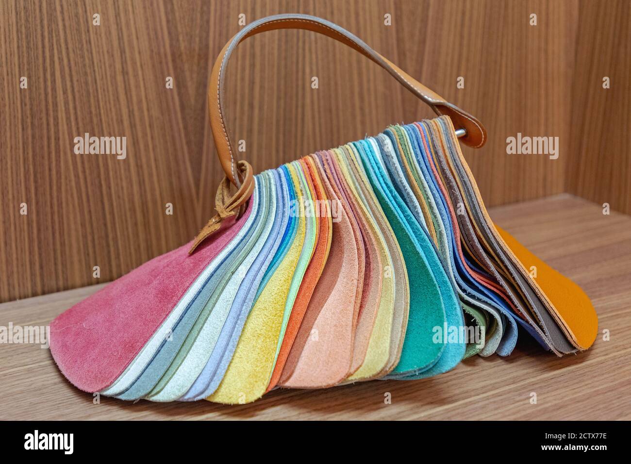 Leather Colour Samples Set for Fashion Industry Stock Photo - Alamy